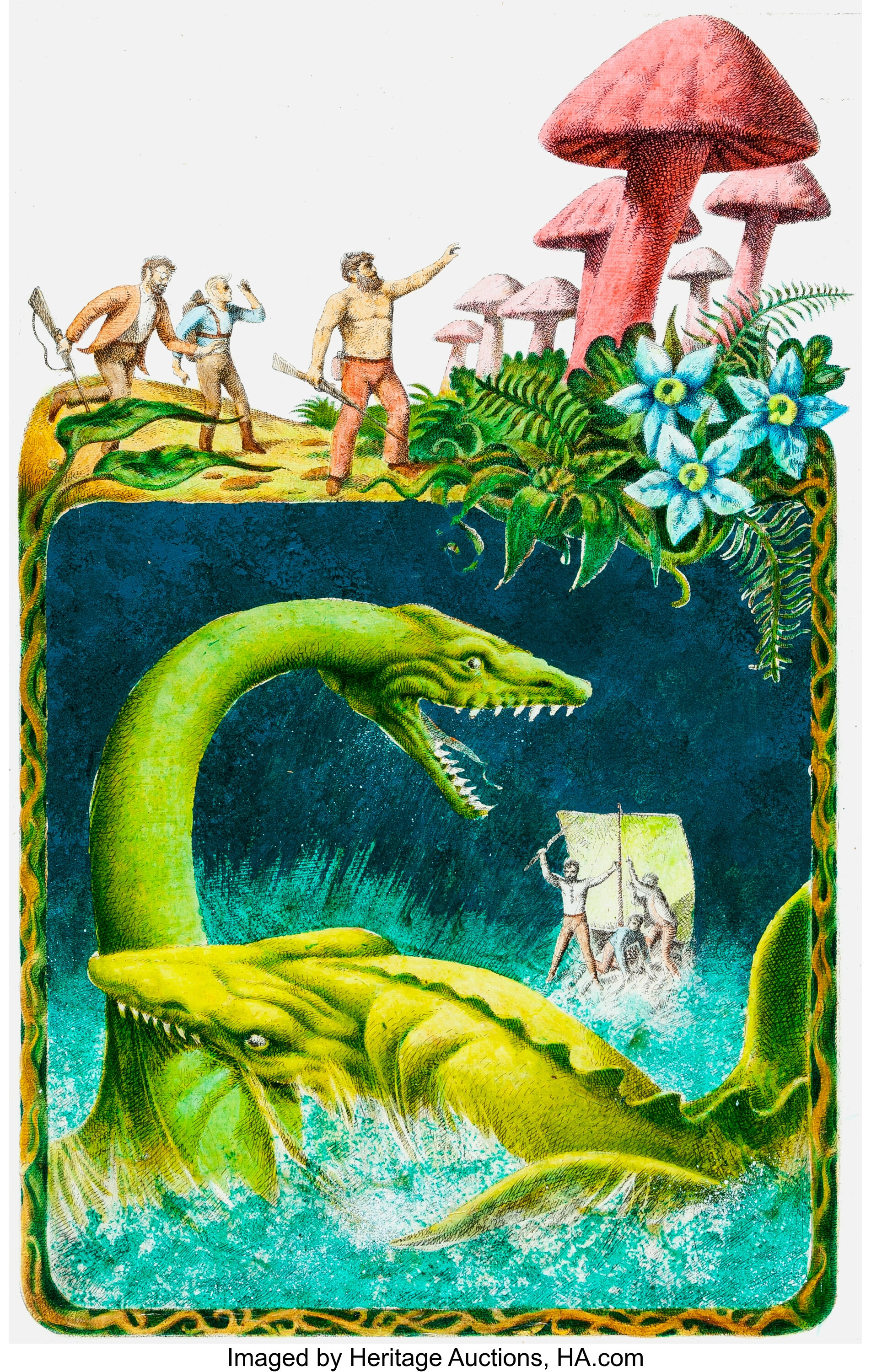 Don Punchatz Journey to the Center of the Earth Cover Original Art ...