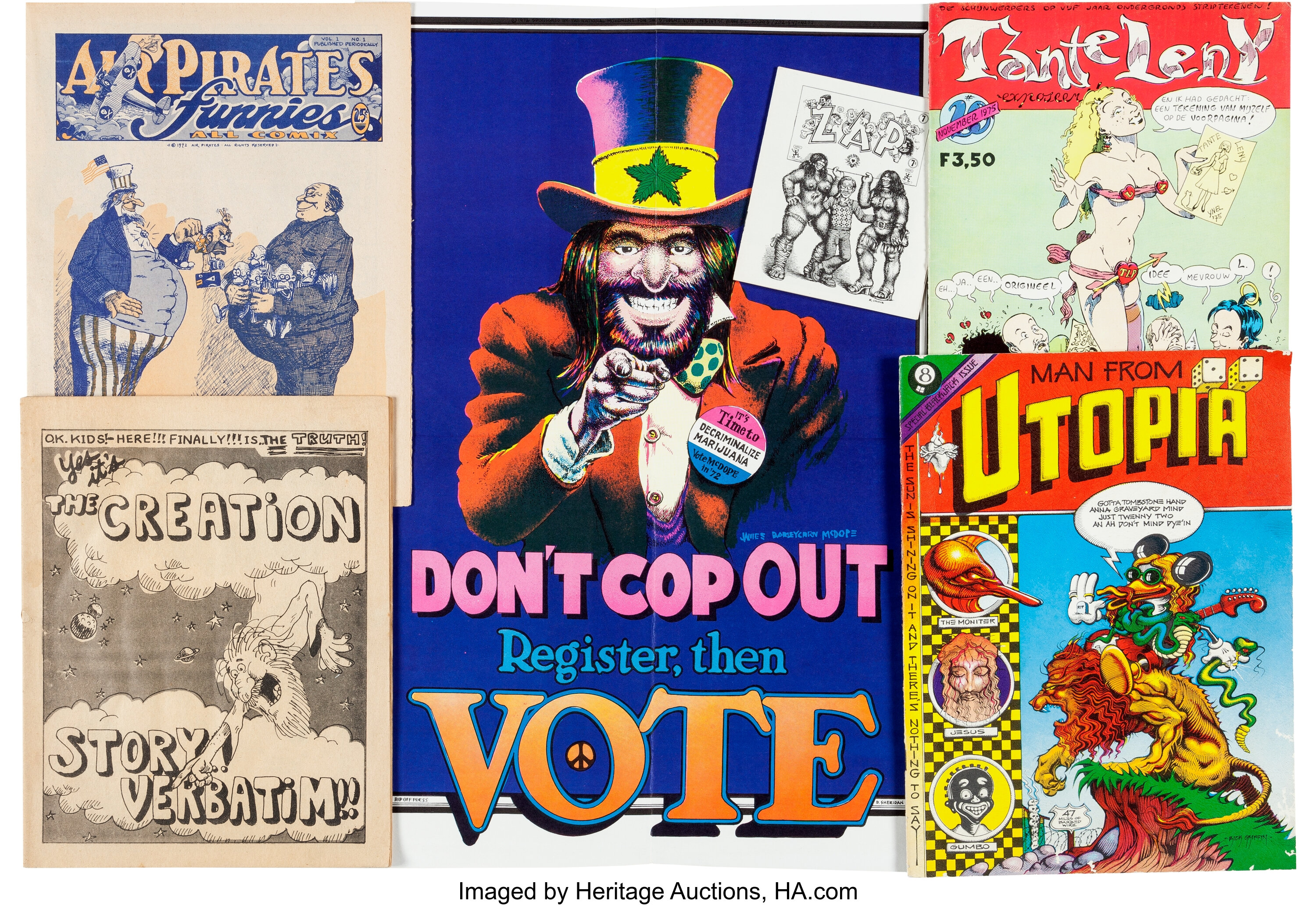 Underground Comix, Poster, and Magazine Group of 6 - Haight-Ashbury ...