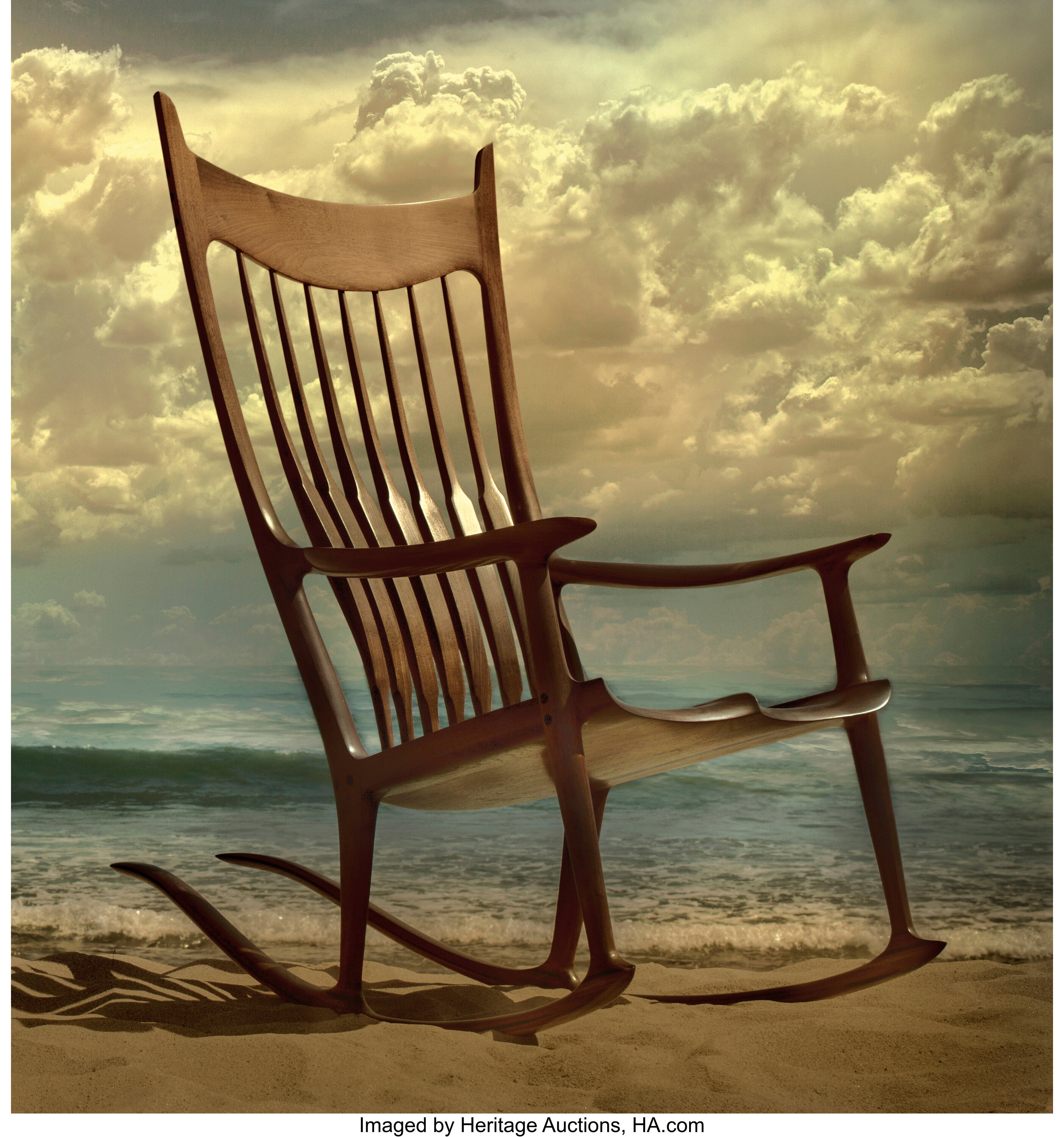 Sam Maloof (American, 1916-2009). Custom Rocking Chair, 2002. | Lot ...
