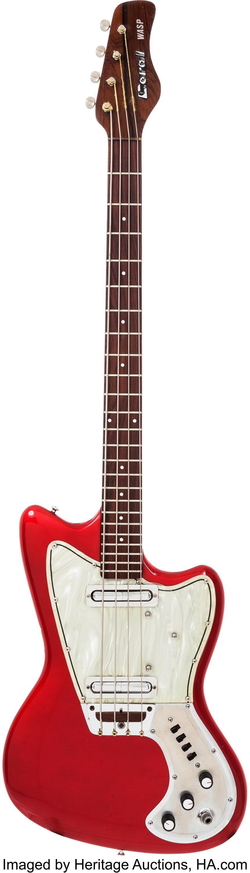 1968 Coral Wasp Red Electric Bass Guitar.... Musical Instruments | Lot ...