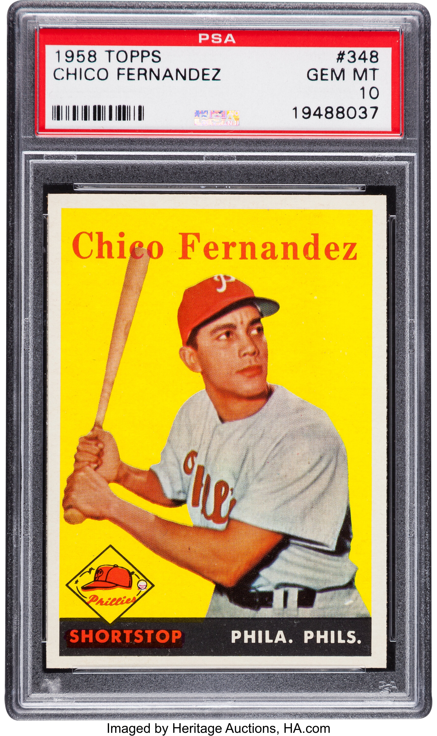 1958 Topps Chico Fernandez #348 PSA Gem Mint 10 - Pop One!... | Lot ...