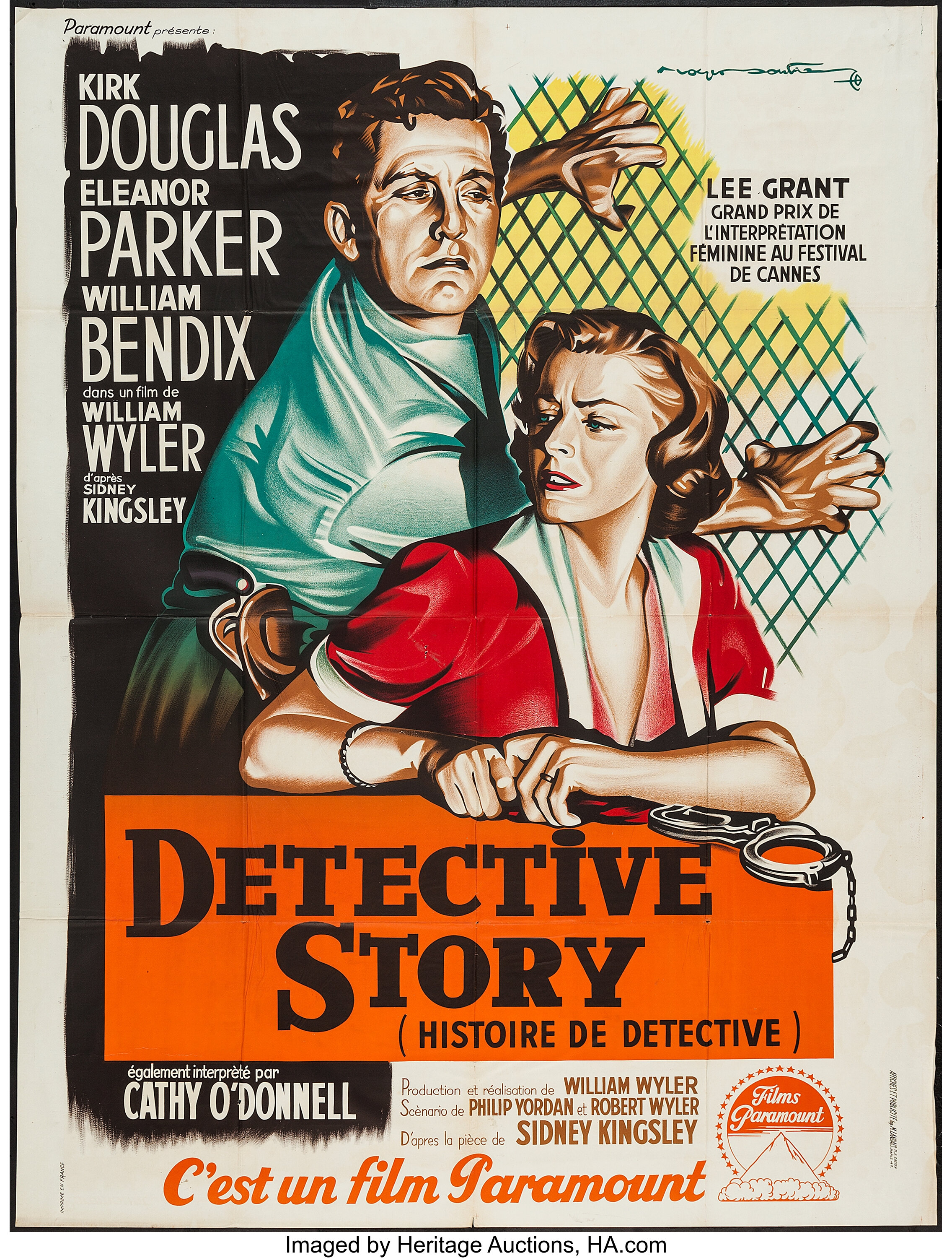 Detective Story (Paramount, 1951). French Grande (47" X 62.5"). | Lot ...