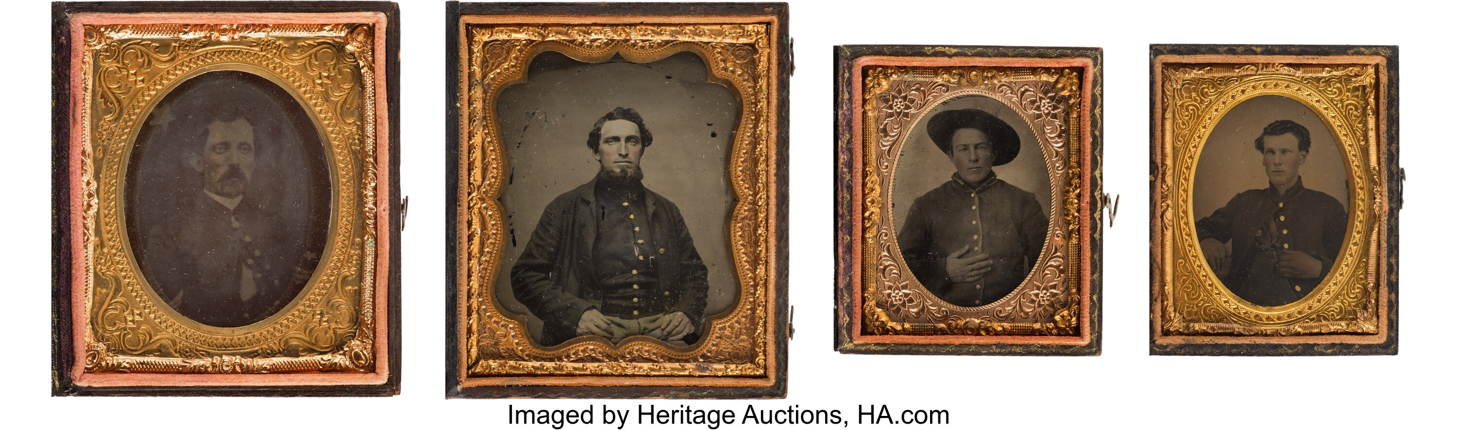 Portraits of Union Soldiers.... (Total: 4 ) Military & Patriotic | Lot ...
