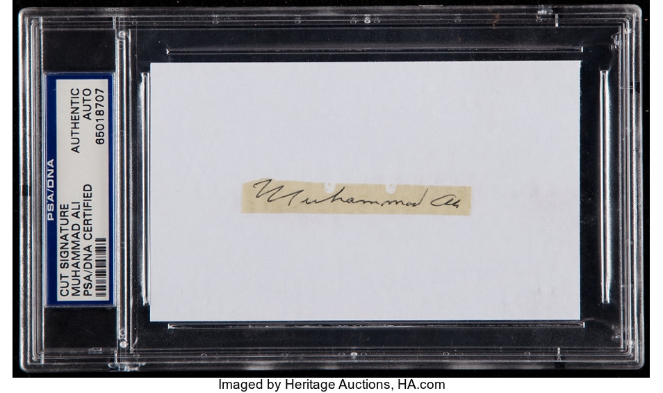 Muhammad Ali Signed Cut Signature.... Boxing Collectibles | Lot #43194 ...