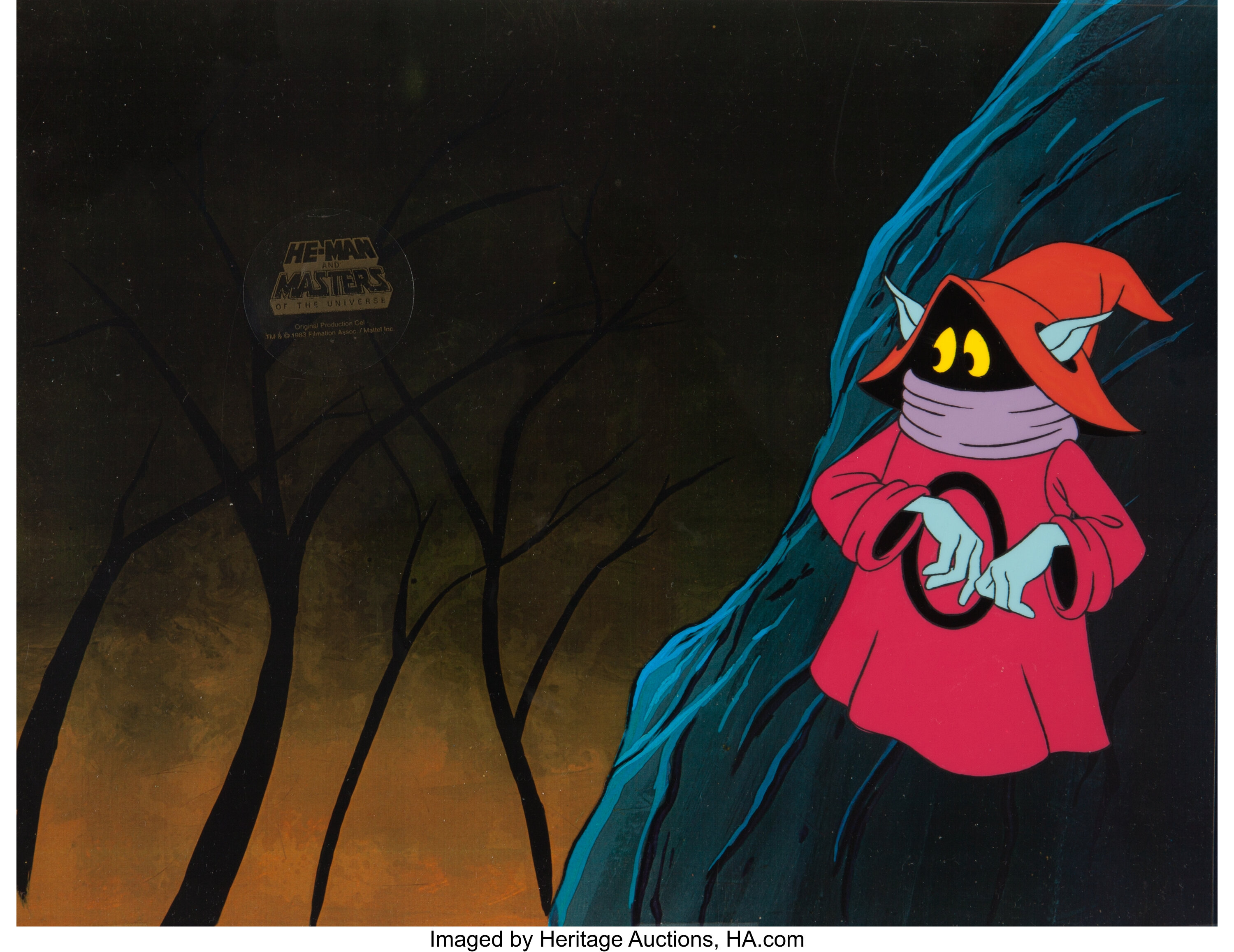 He-Man and the Masters of the Universe Orko Production Cel Setup, | Lot ...