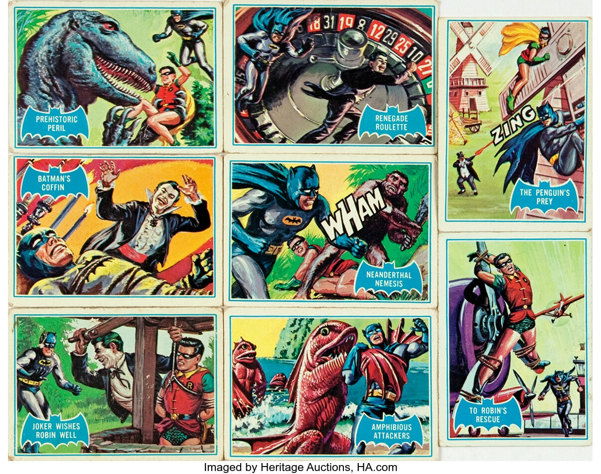 [Trading Cards, Batman]. Group of Eight Topps "Blue Bat" Batman | Lot ...