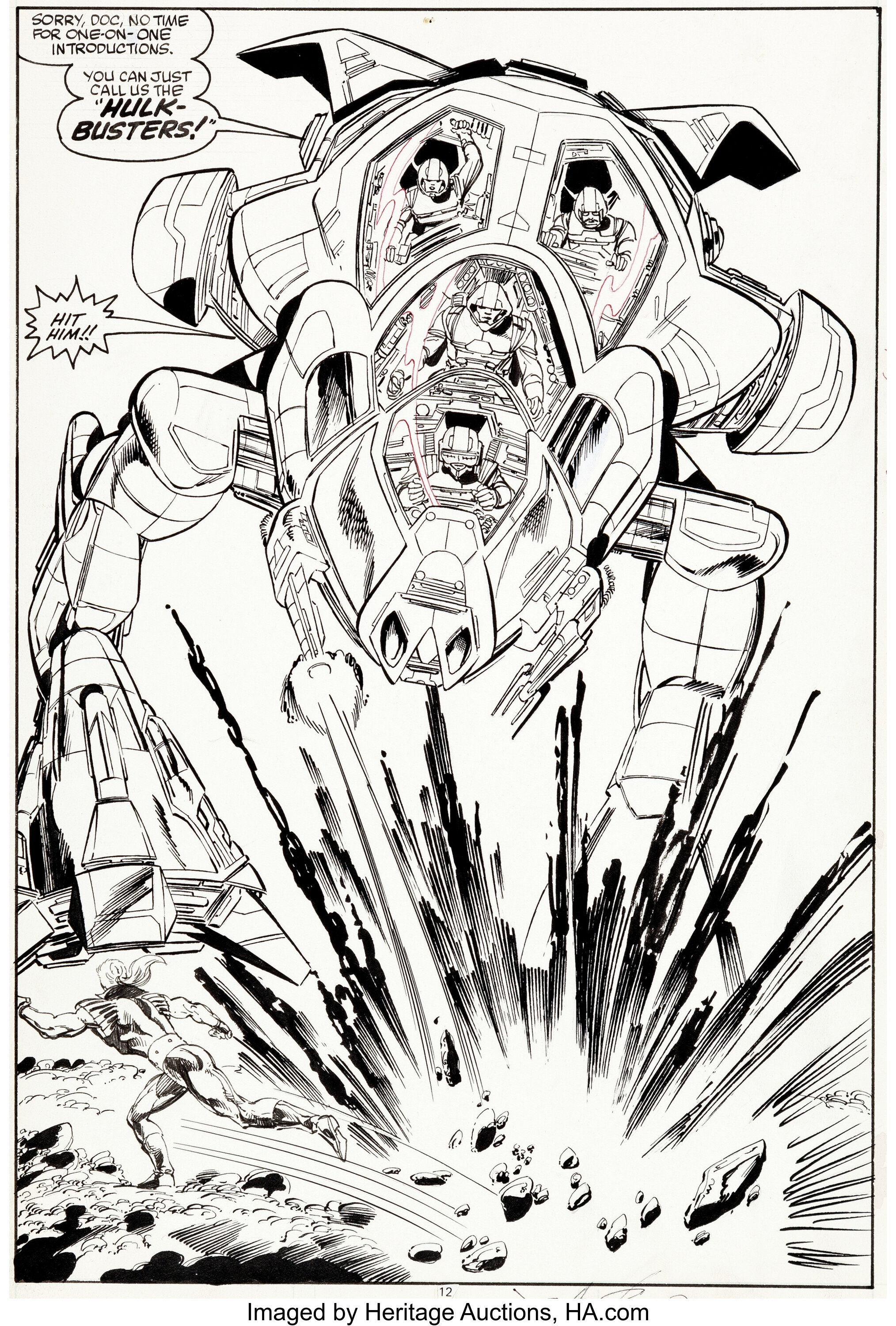 John Byrne Incredible Hulk #318 Splash Page 12 Doc Samson Original ...
