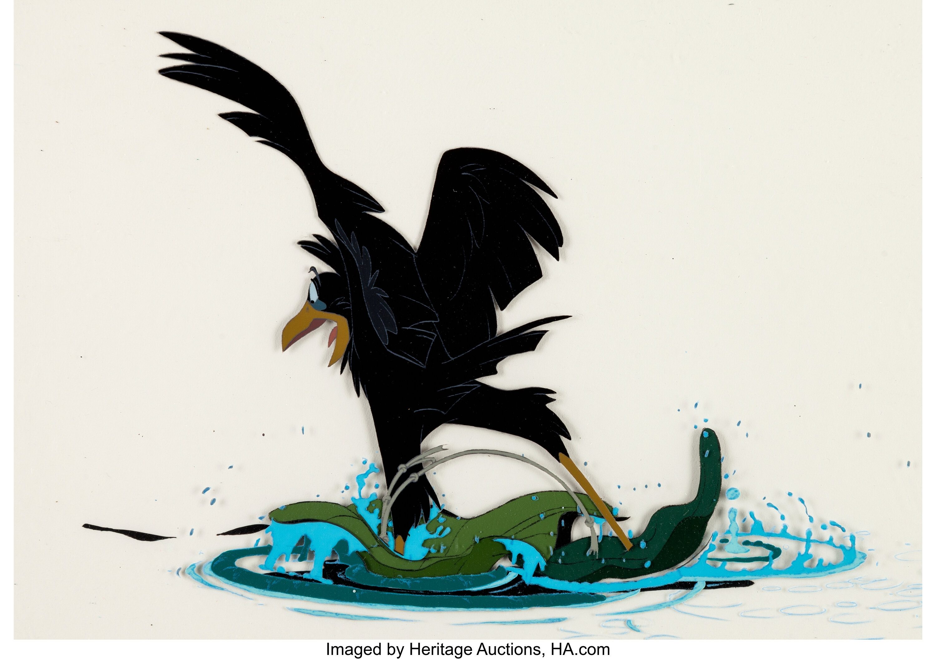 The Secret of NIMH Jeremy the Crow Production Cel Setup (Don Bluth ...