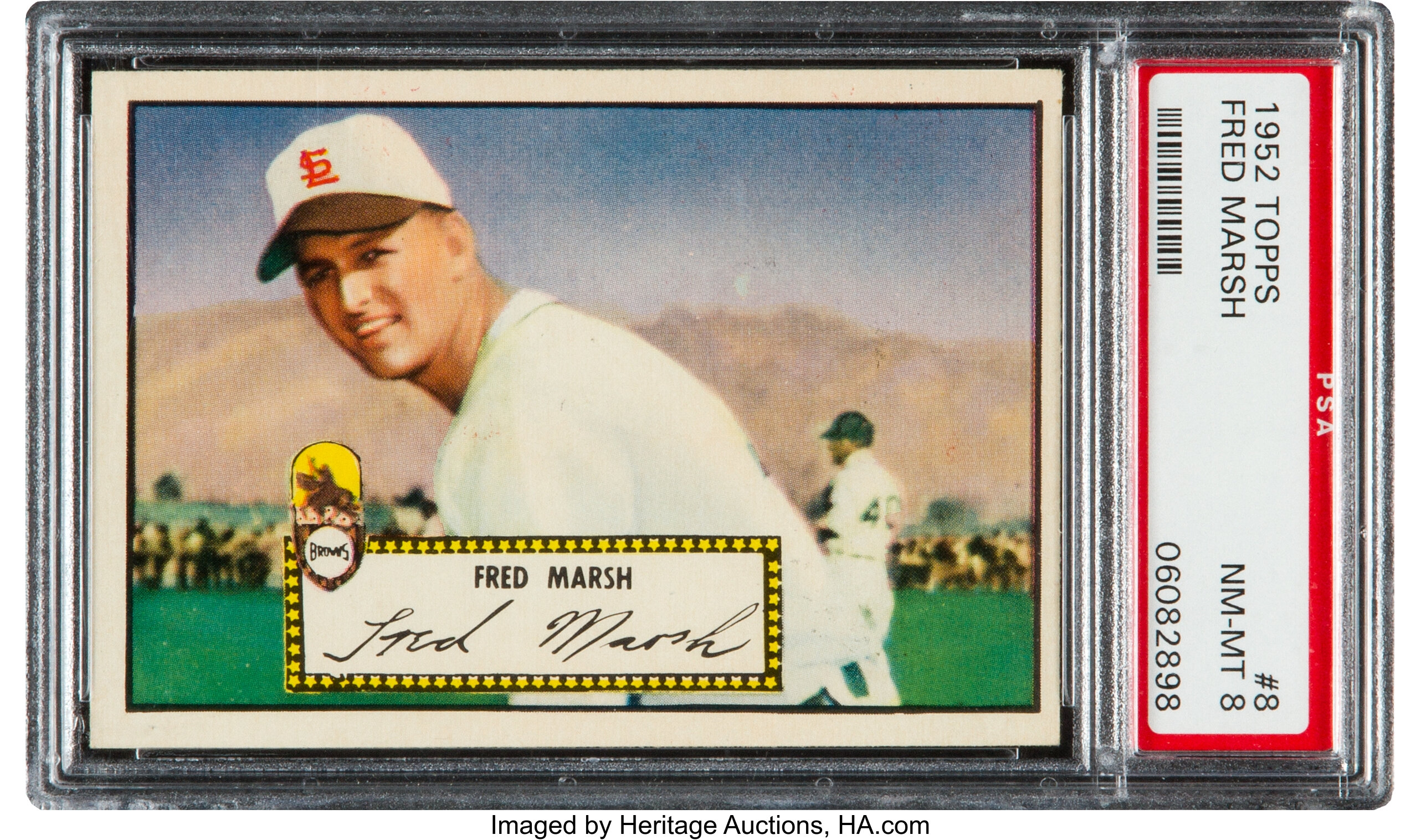 1952 Topps Fred Marsh (Red Back) #8 PSA NM-MT 8 - Only Two | Lot #80015 ...