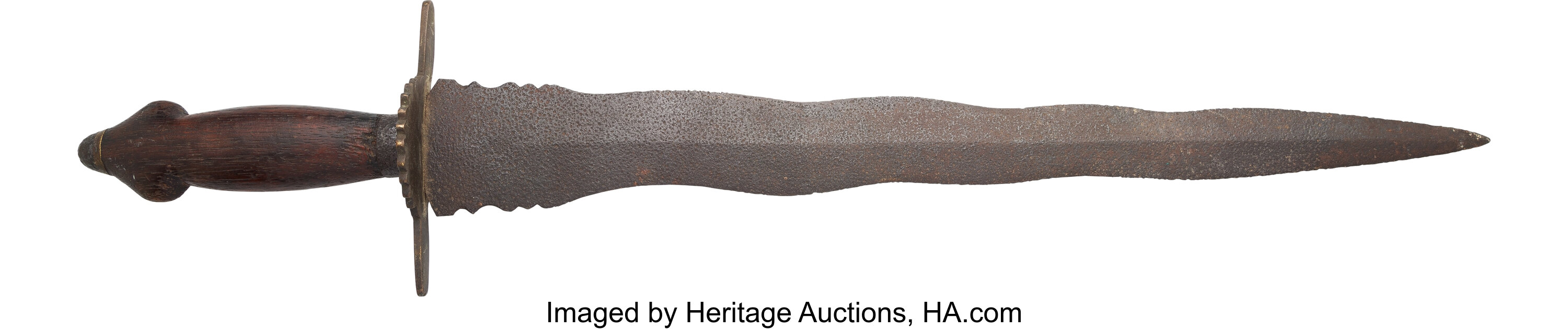 Brass Hilted Short Sword With Wavy Blade... Military & Patriotic | Lot ...