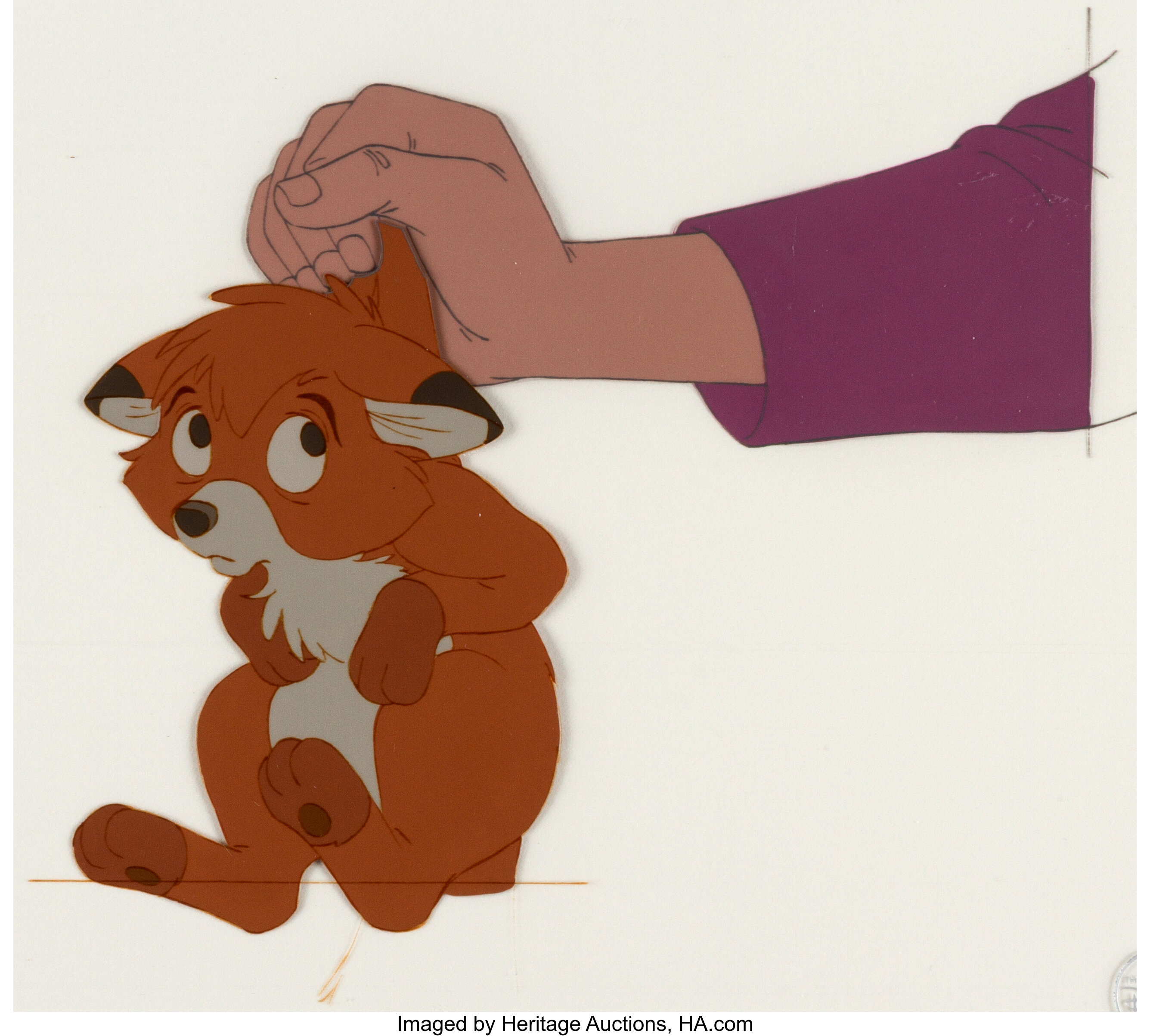The Fox and the Hound Tod the Fox Production Cel Setup (Walt | Lot ...