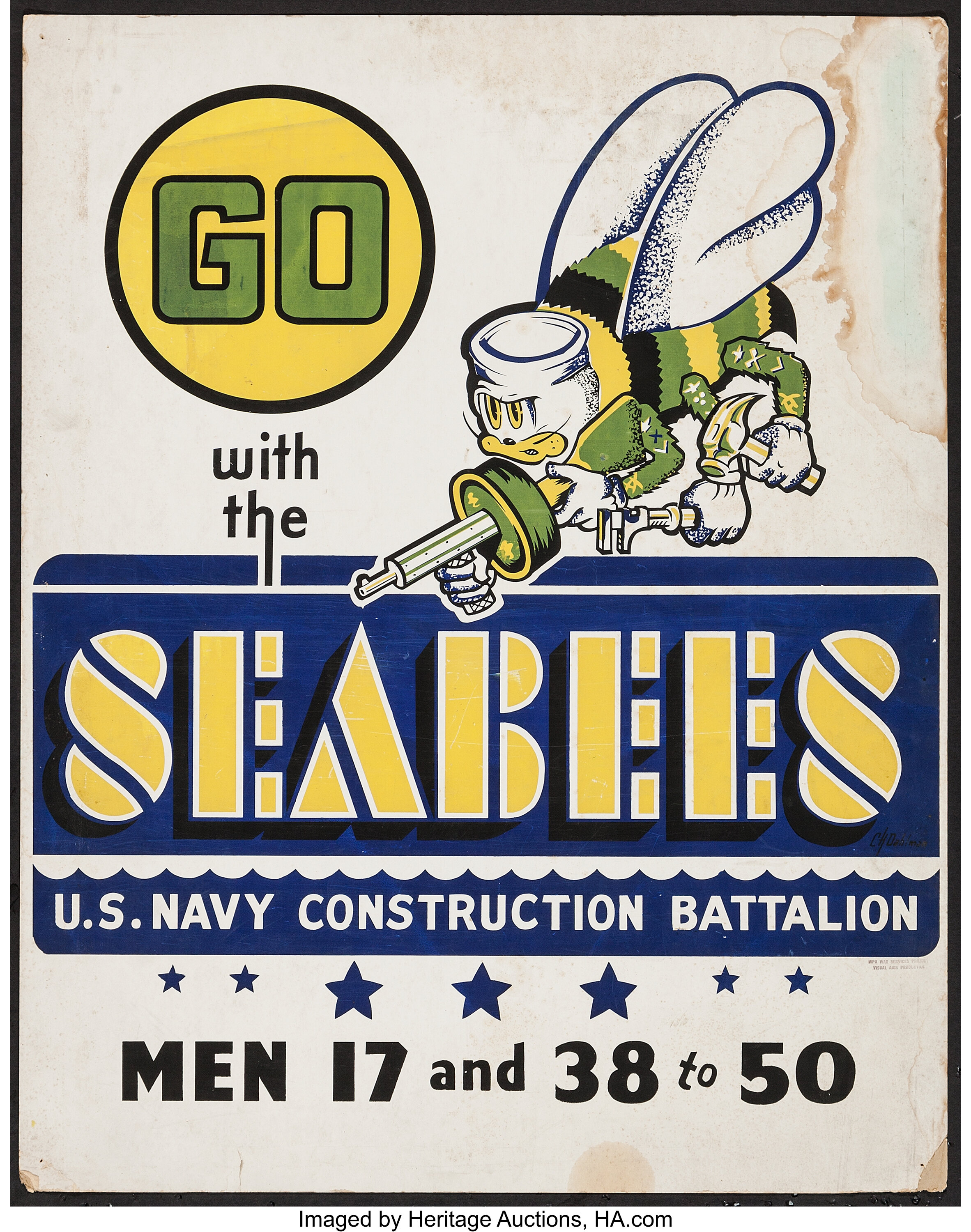 World War II Propaganda (WPA War Services Project, 1940s). | Lot #55504 ...