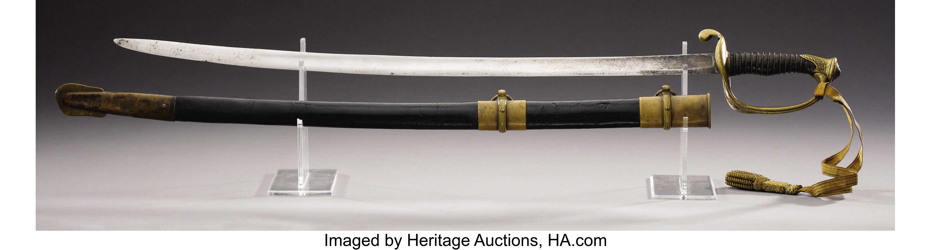 CONFEDERATE FOOT OFFICER'S SWORD AND SCABBARD, NEW ORLEANS | Lot #72253 ...