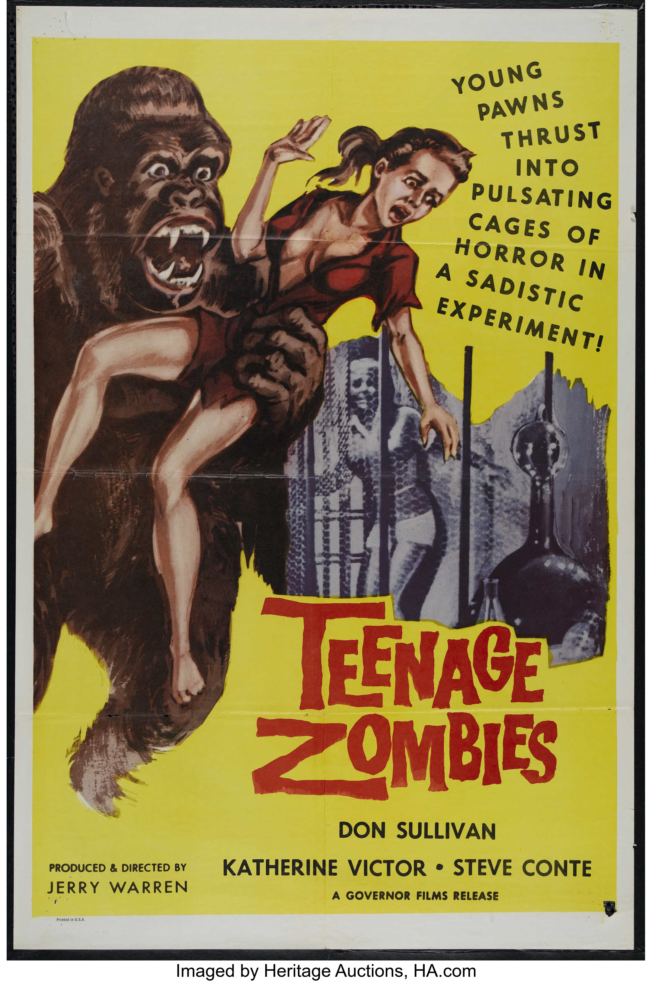 Teenage Zombies (Governor Films, 1959). One Sheet (27" X 41"). | Lot ...