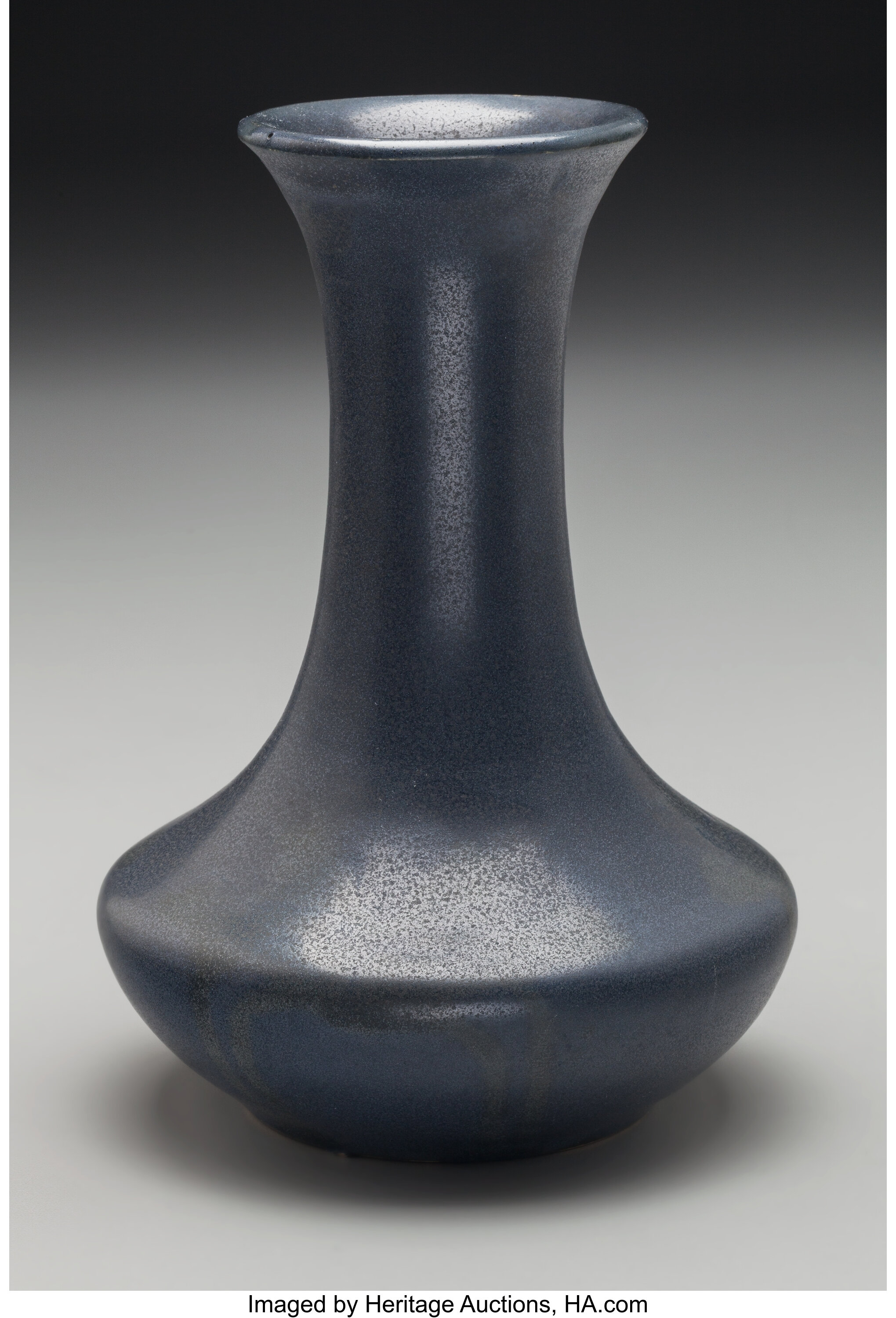 A Frederick Walrath Pottery Blue Glazed Bottleneck Vase, circa | Lot ...