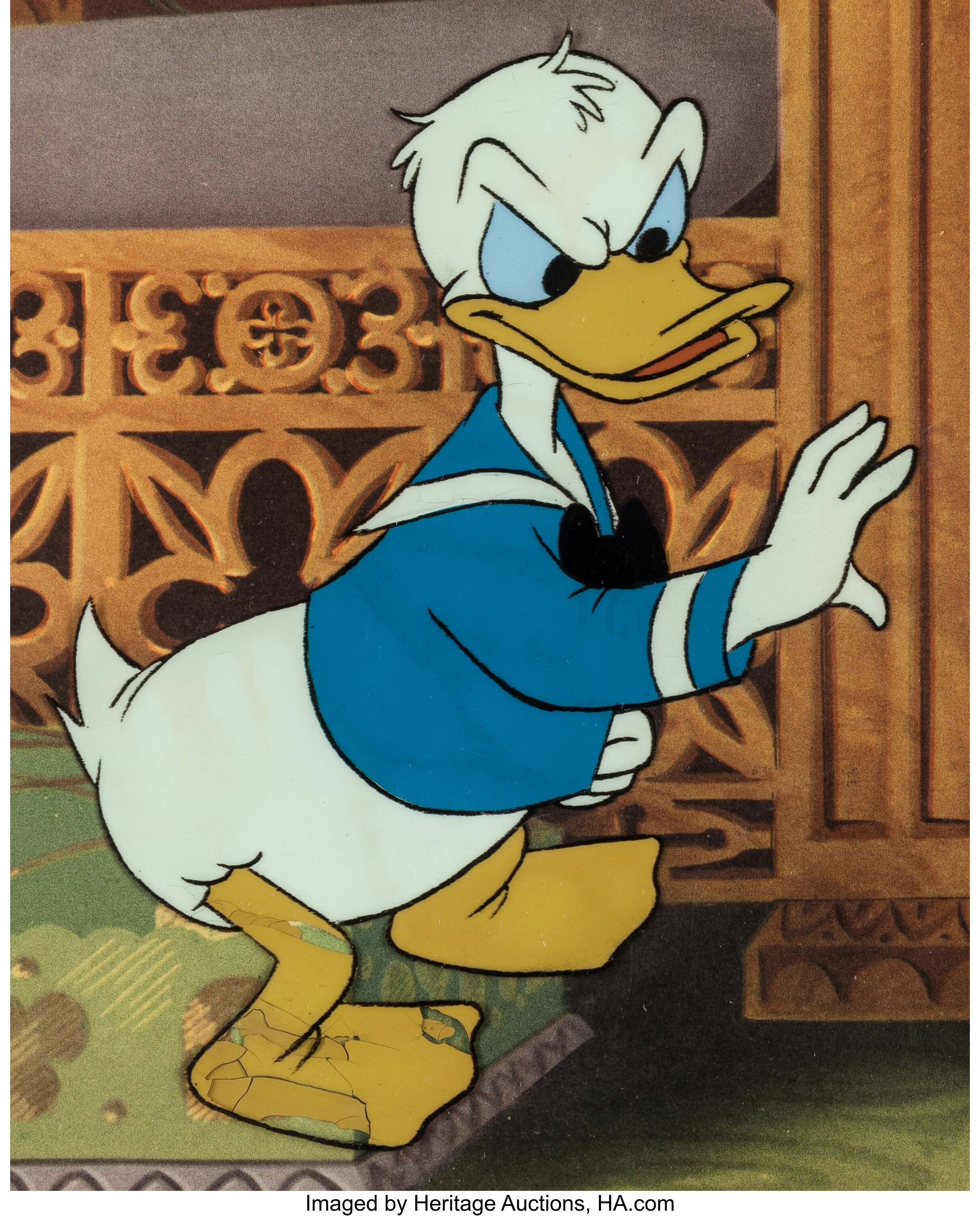 Donald Duck Production Cel (Walt Disney, 1960s).... Animation Art | Lot ...