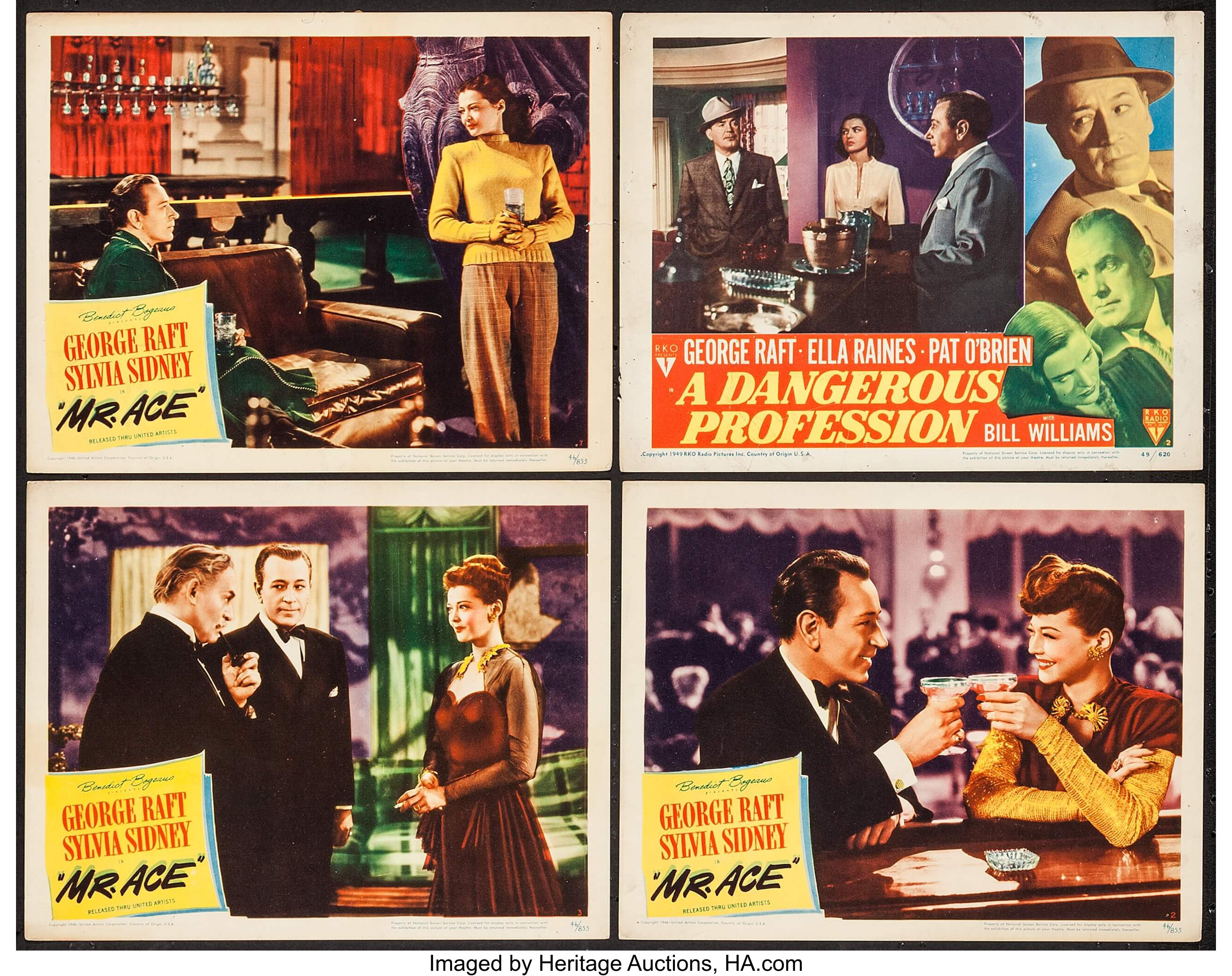 Mr. Ace & Other Lot (United Artists, 1946). Lobby Cards (4) (11" X ...