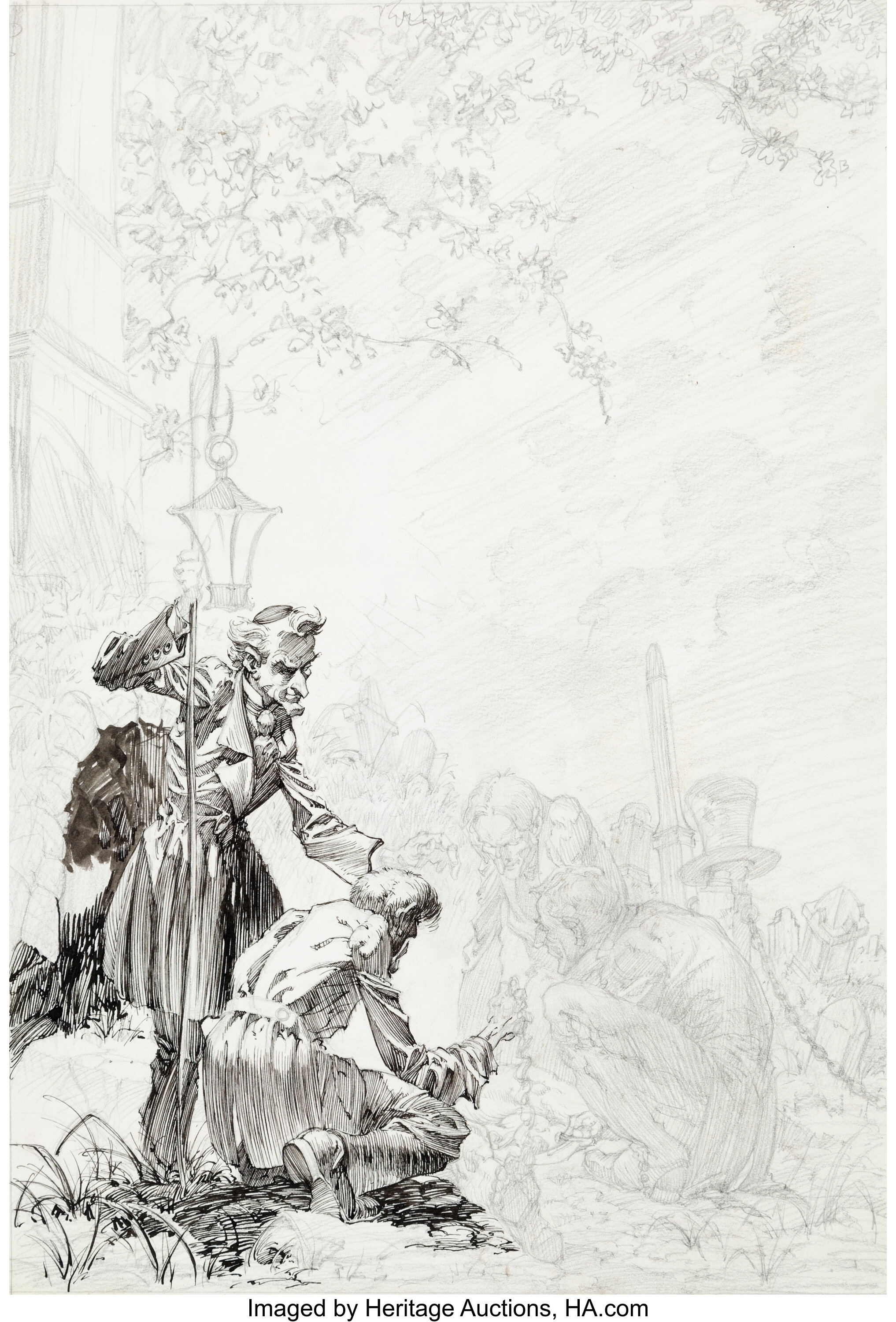 Bernie Wrightson - Horror Comic Unpublished Splash Page Original | Lot ...