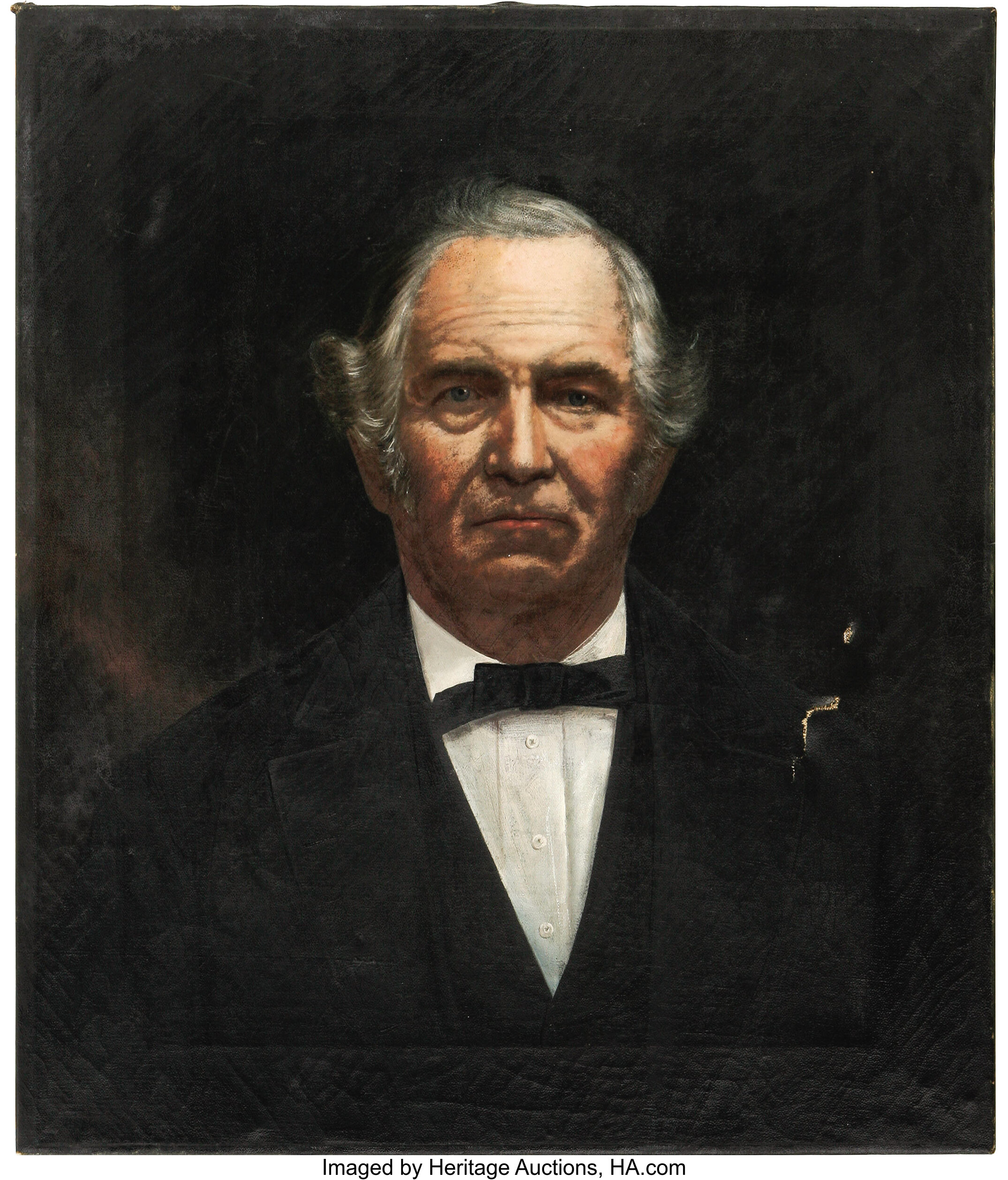 American School (Texas, 19th Century). Portrait of Sam Houston Oil ...