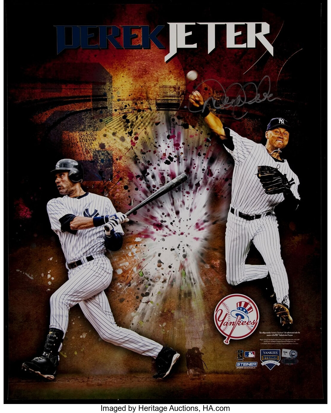 Derek Jeter Signed Oversized Photograph. ... Baseball Collectibles ...
