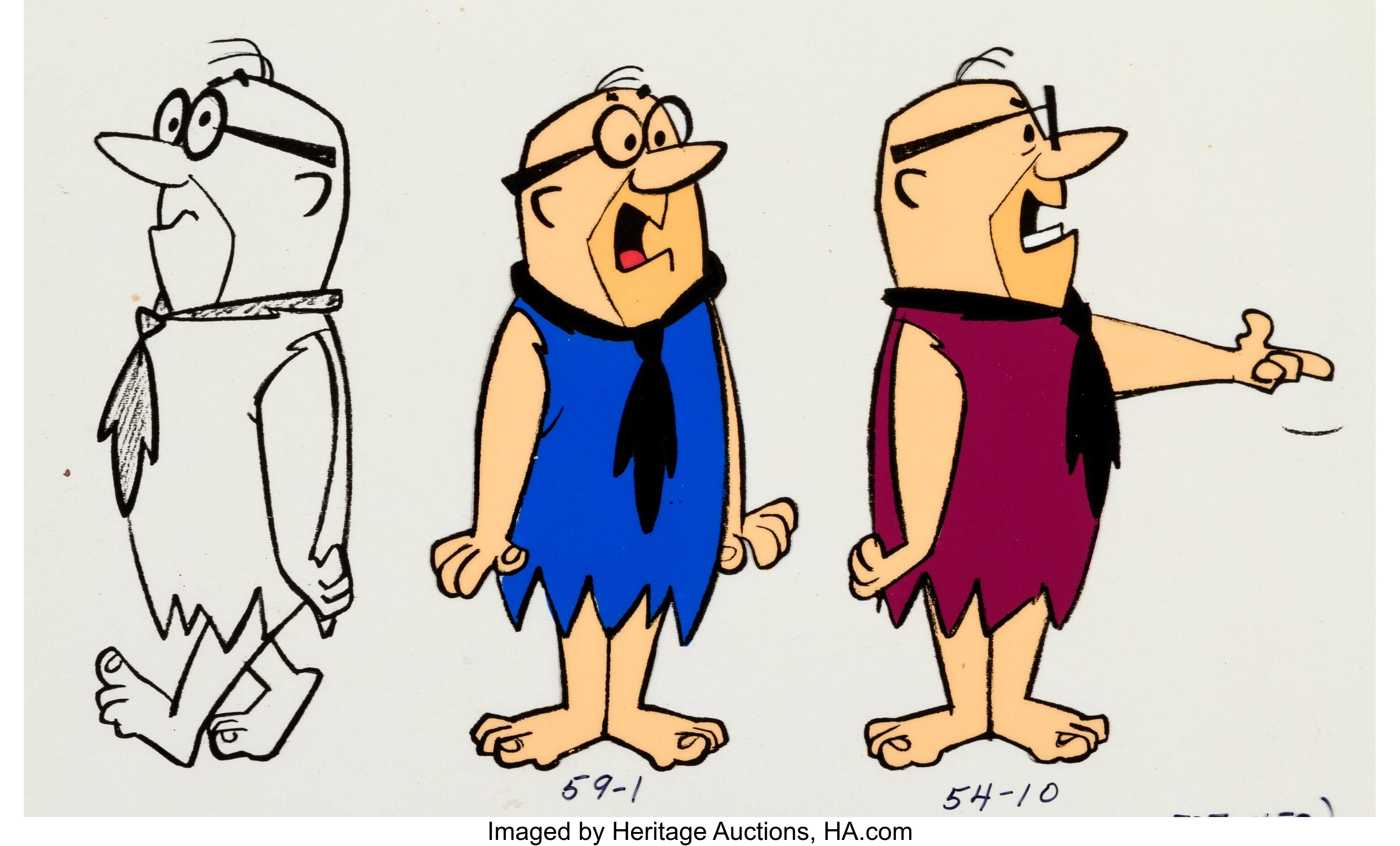 The Flintstones Mr. Slate Color Model/Size Comparison Cel | Lot #14087 ...