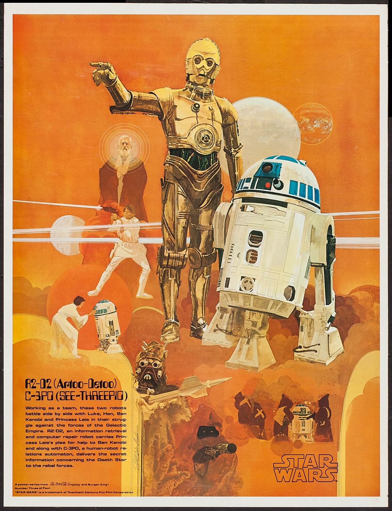 Star Wars (20th Century Fox, 1977). Coca-Cola/Burger King | Lot #52423 ...