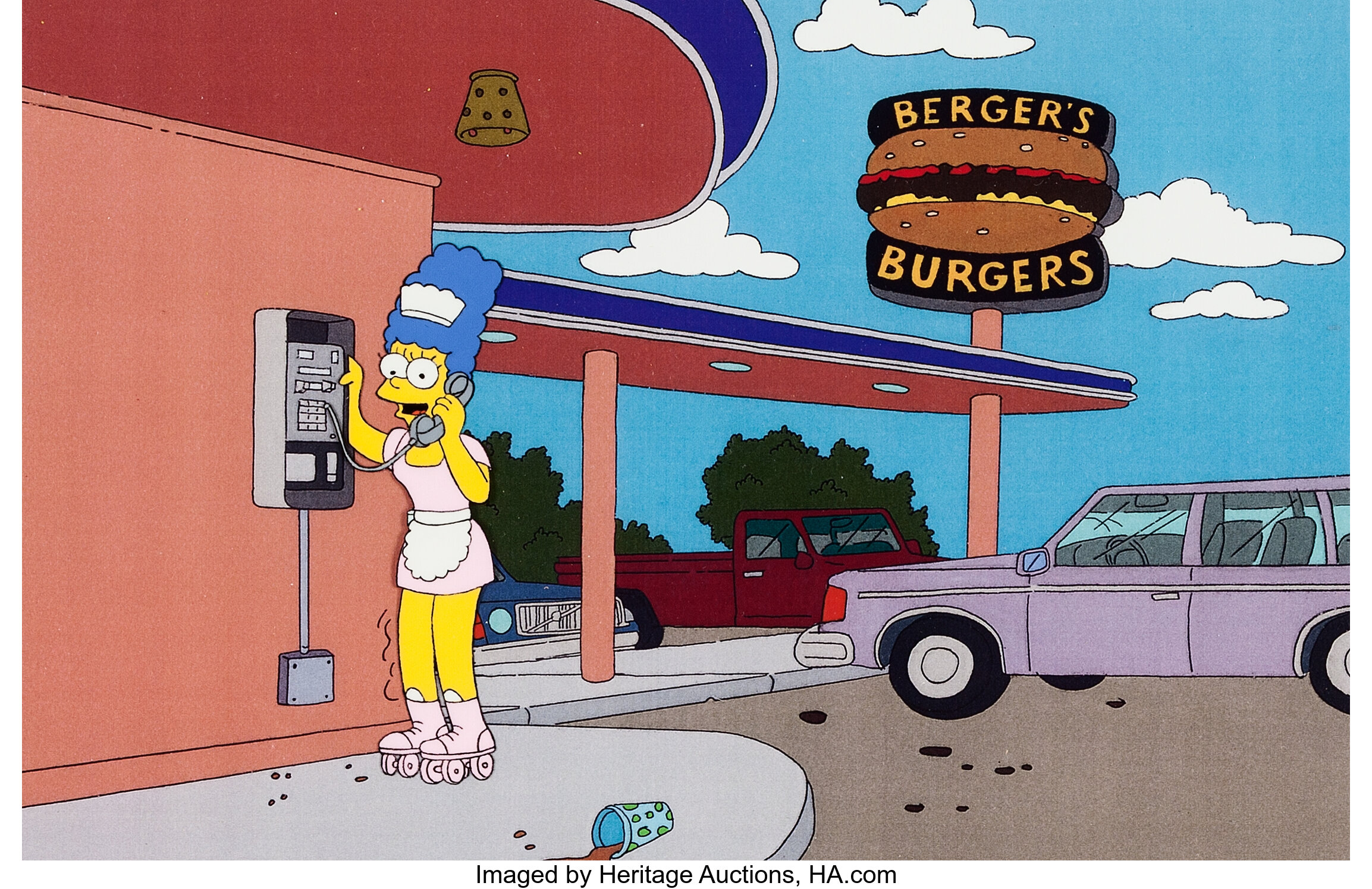 The Simpsons "I Married Marge" Marge Simpson Production Cel (Fox, | Lot ...