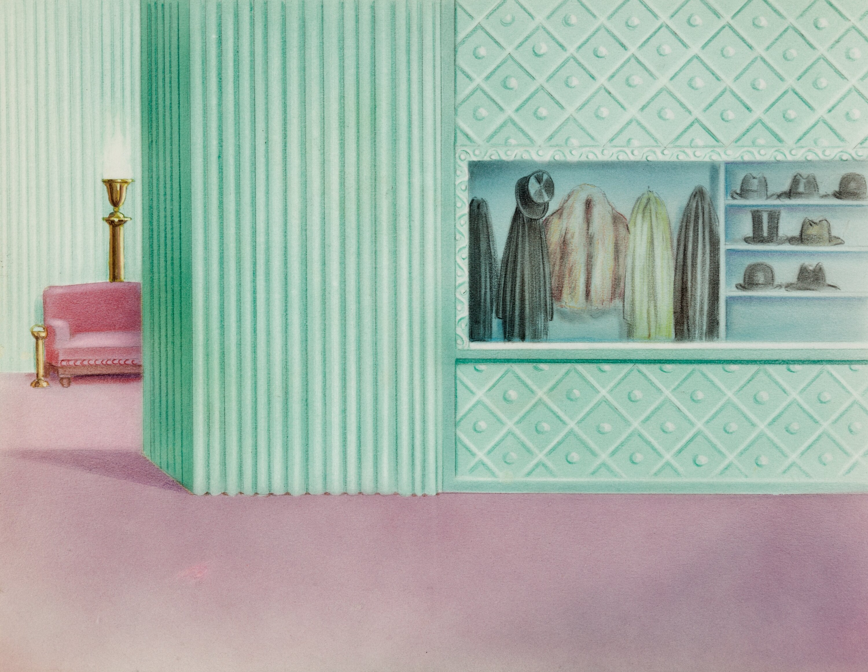 Hollywood Steps Out Painted Background (Warner Brothers, 1941 ...