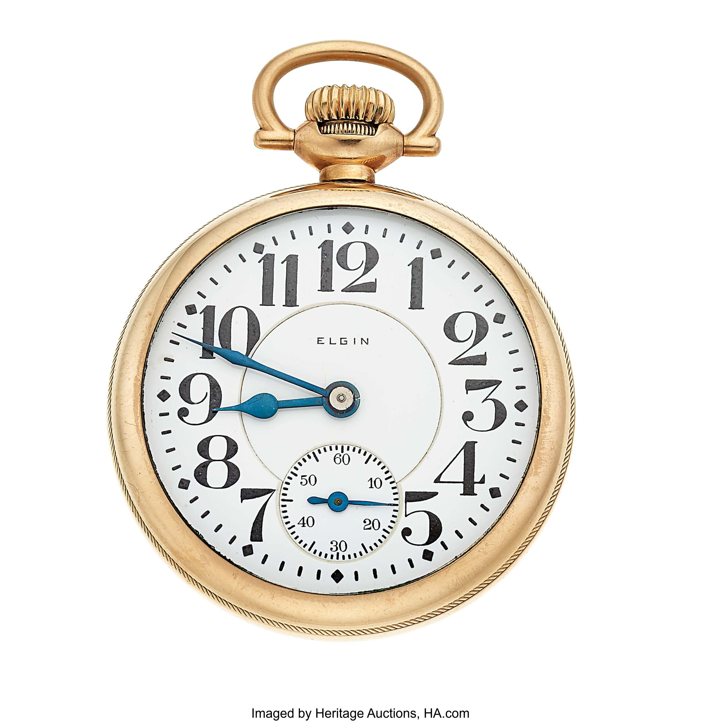 Elgin 21 Jewel Father Time Pocket Watch. ... Timepieces American | Lot ...