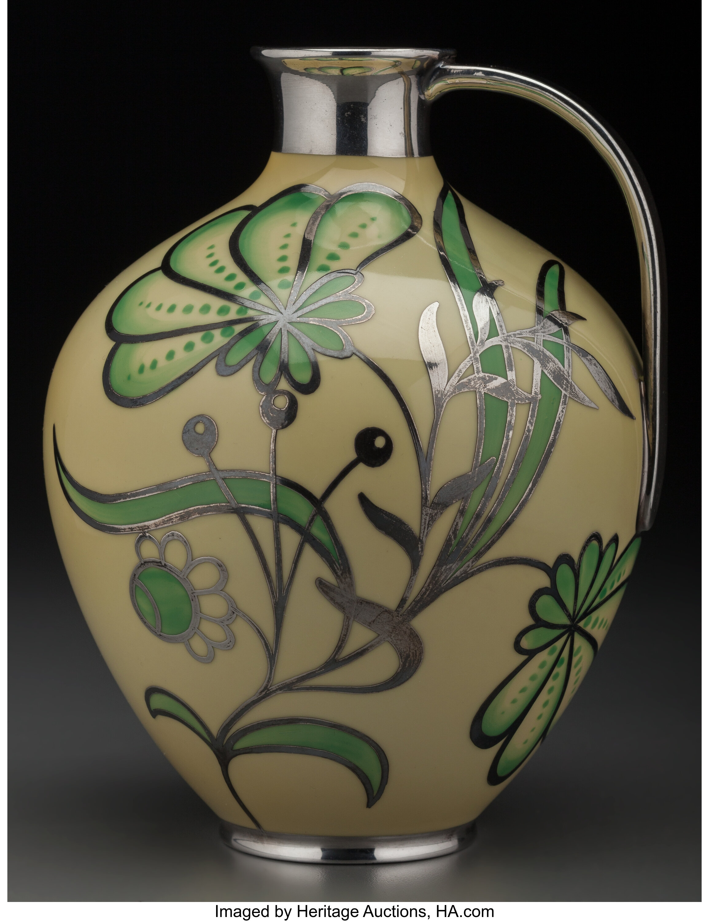 A Furstenberg Porcelain and Silver Overlay Pitcher, 20th century. | Lot ...