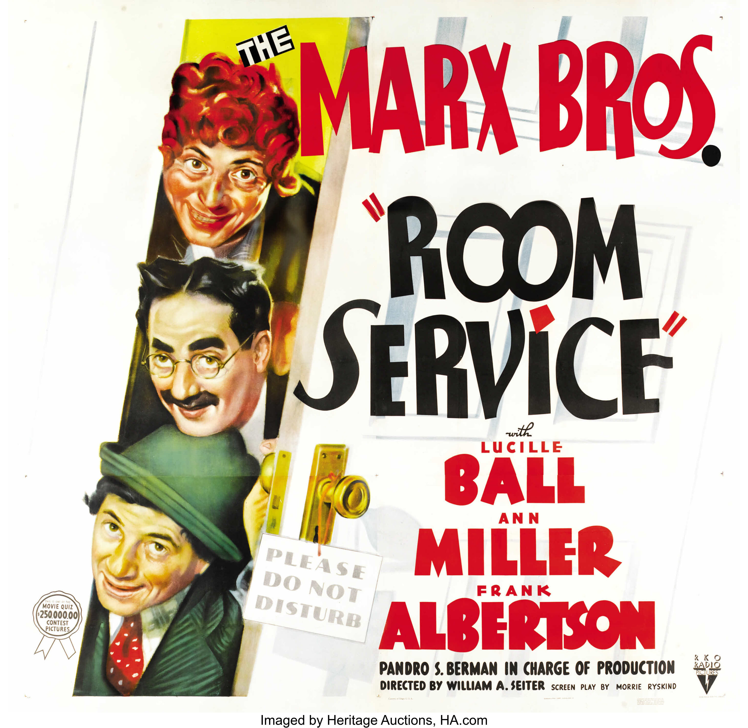 Room Service (RKO, 1938). Six Sheet (81" X 81"). ... Movie Posters ...