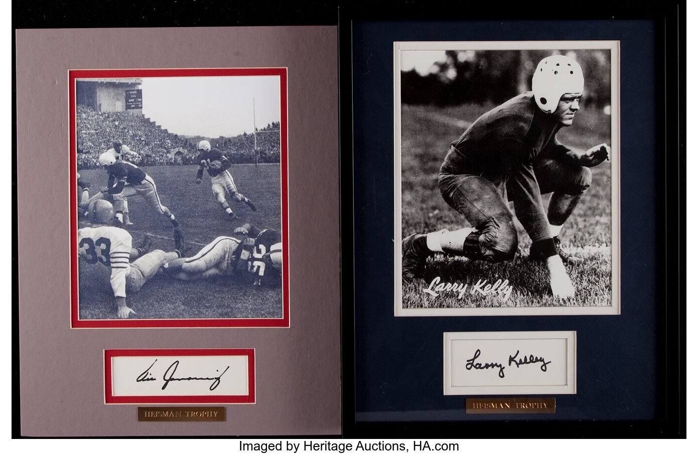 Larry Kelly and Vic Janowicz Signed Displays (2).... Football | Lot ...