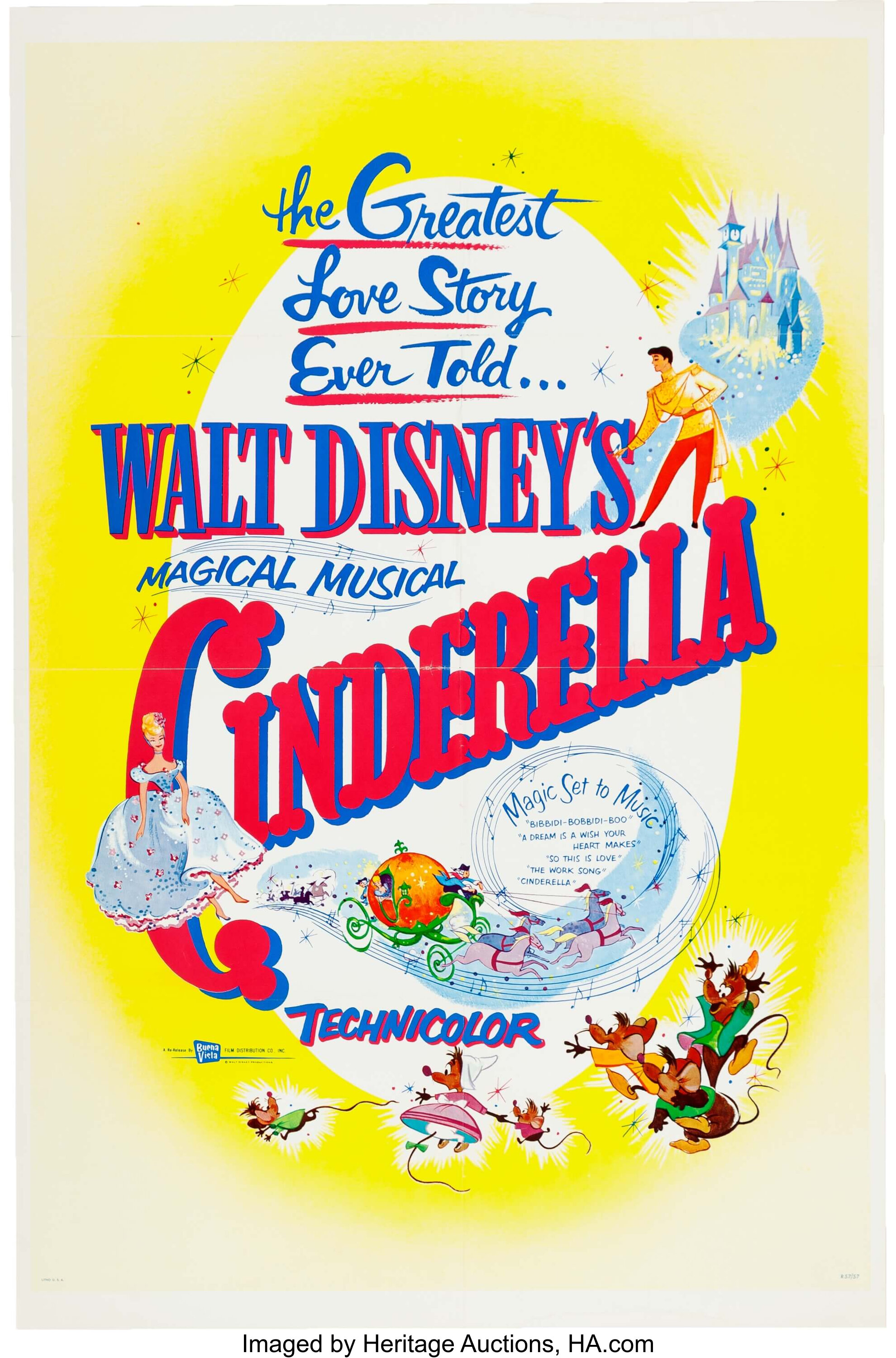 Cinderella Theatrical Poster and Lobby Card Set (Walt Disney, | Lot ...