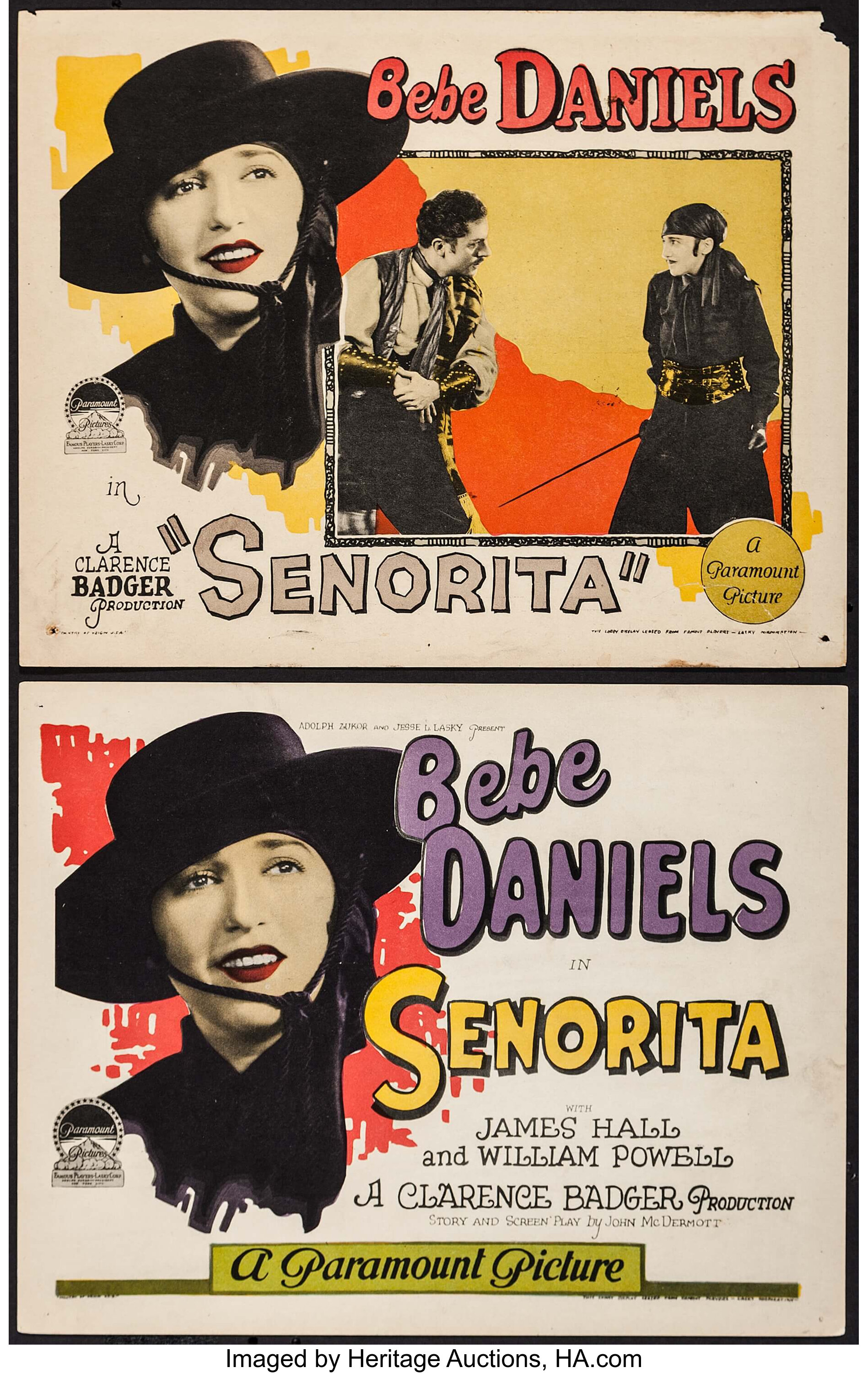 Senorita (Paramount, 1927). Title Lobby Card & Lobby Card (11" X | Lot ...