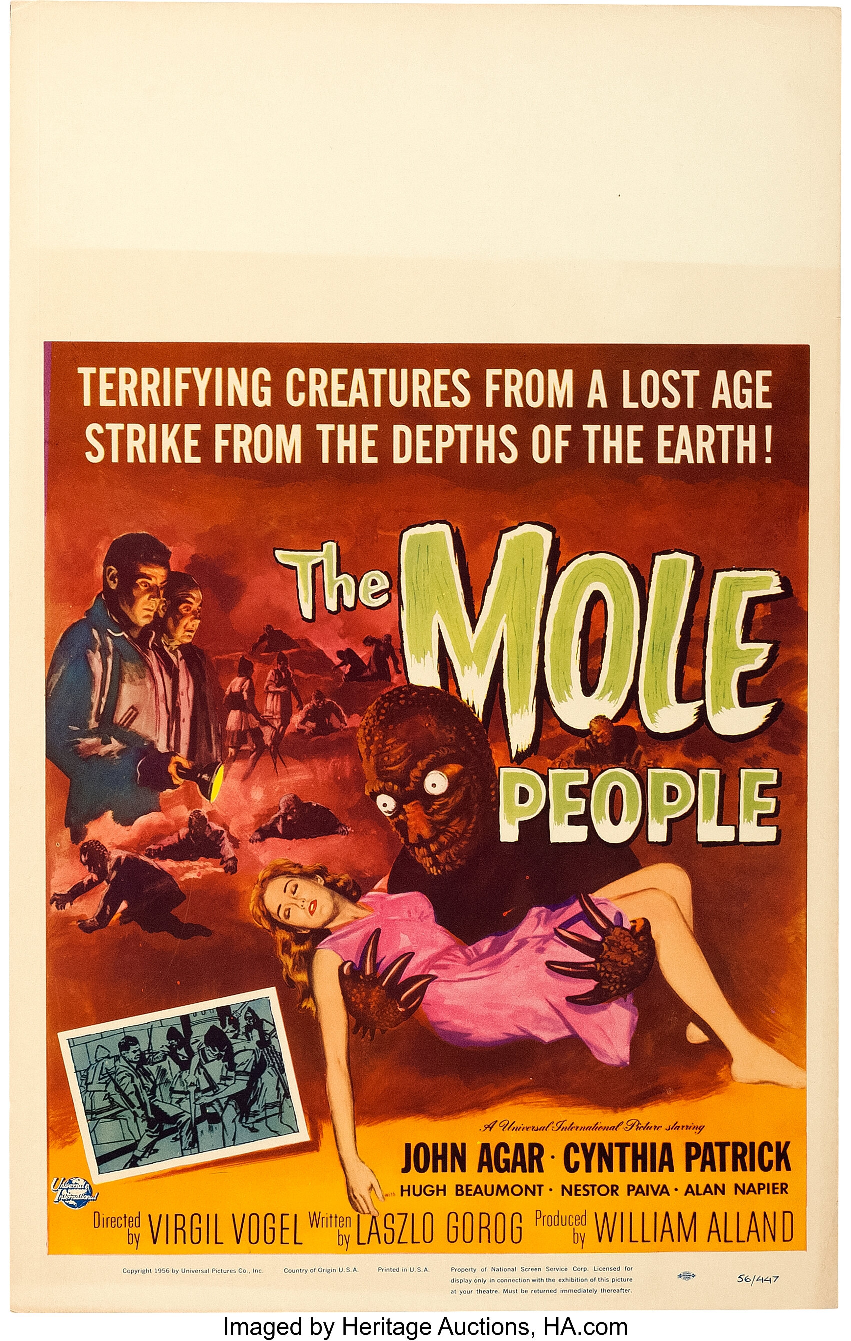 The Mole People (Universal International, 1956). Window Card (14" X ...