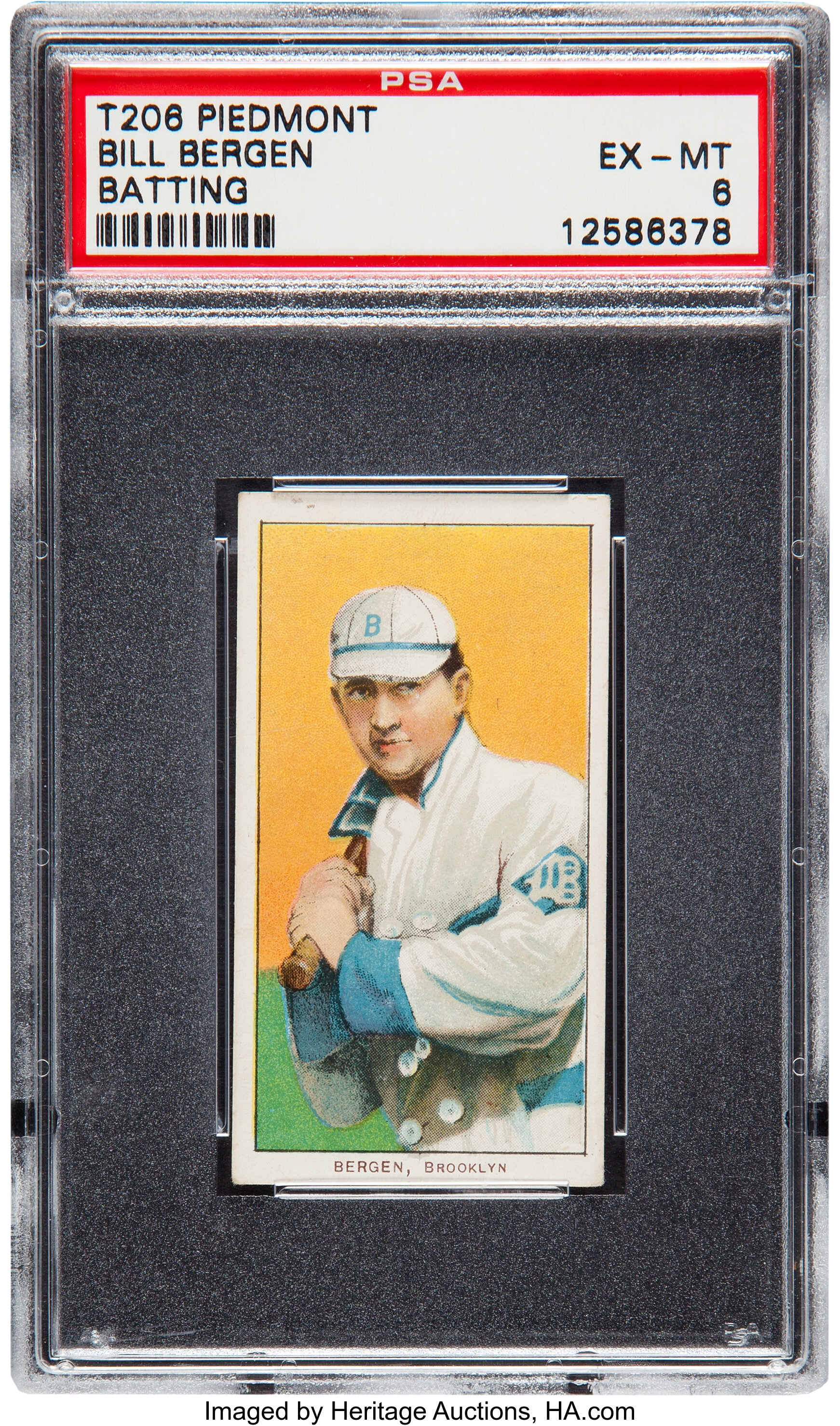 1909-11 T206 Piedmont Bill Bergen (Batting) PSA EX-MT 6.... | Lot ...