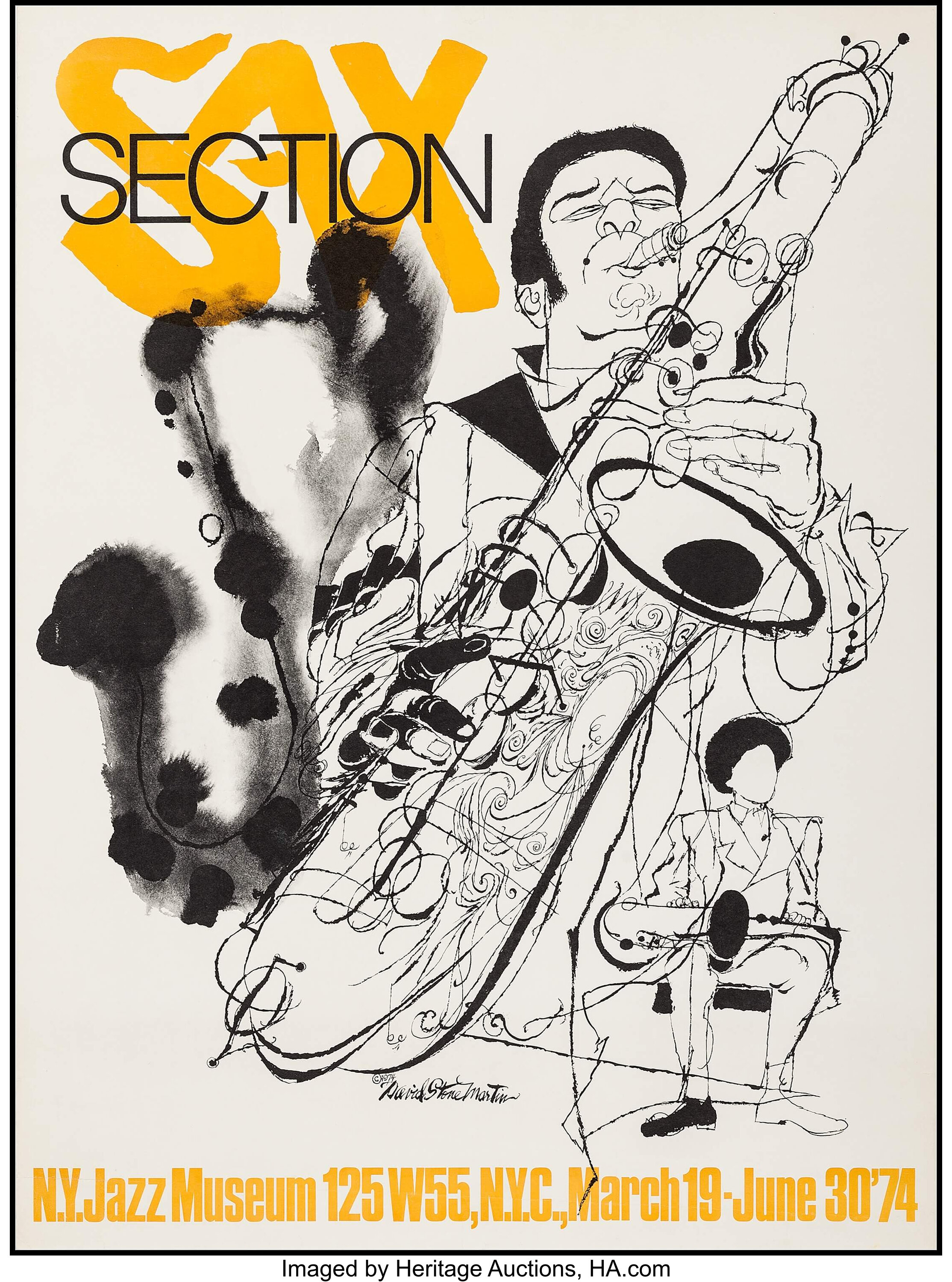 Sax Section (N.Y. Jazz Museum, 1974). Museum Exhibition Poster (22 ...