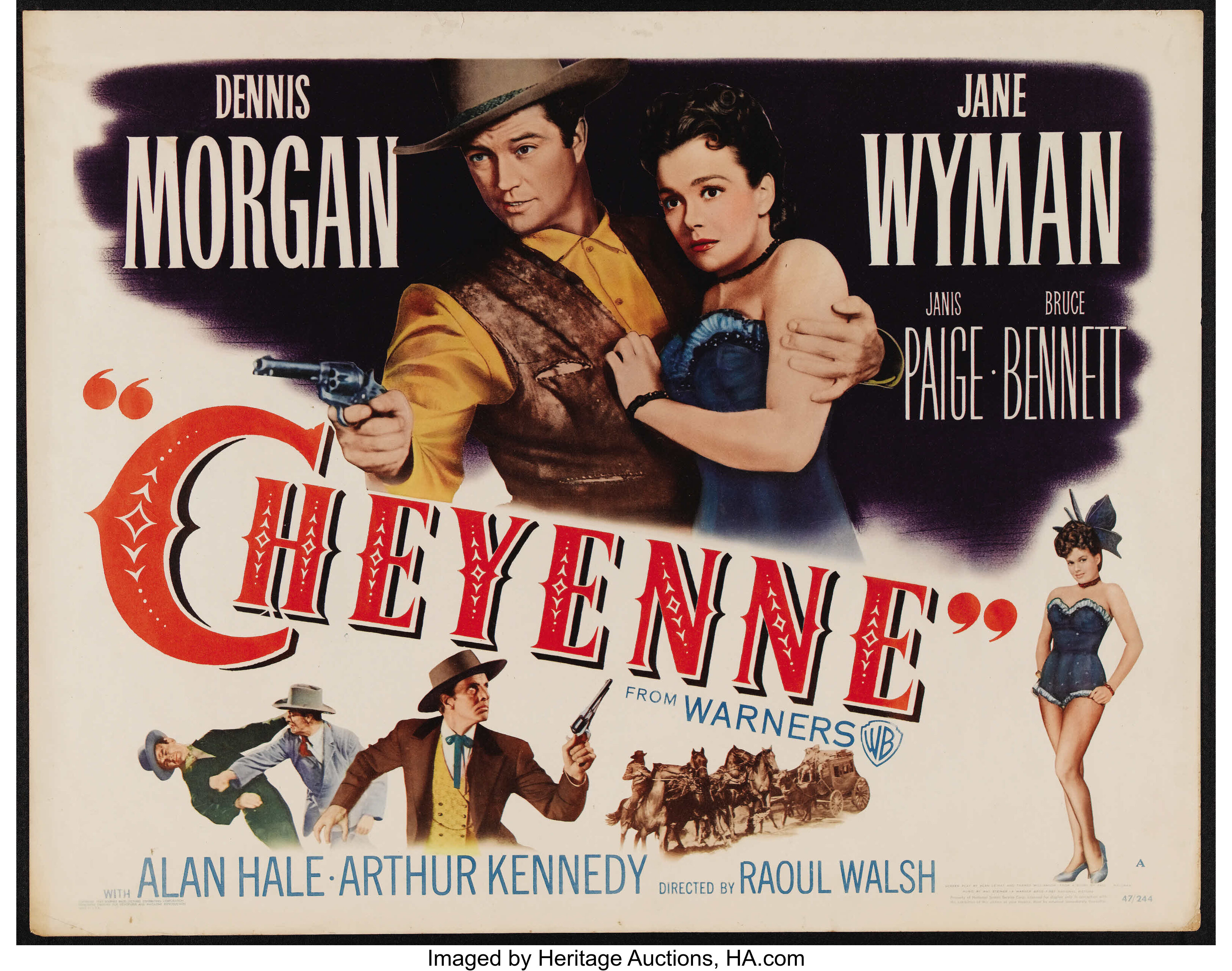 Cheyenne (Warner Brothers, 1947). Half Sheet (22" X 28"). Dennis | Lot ...