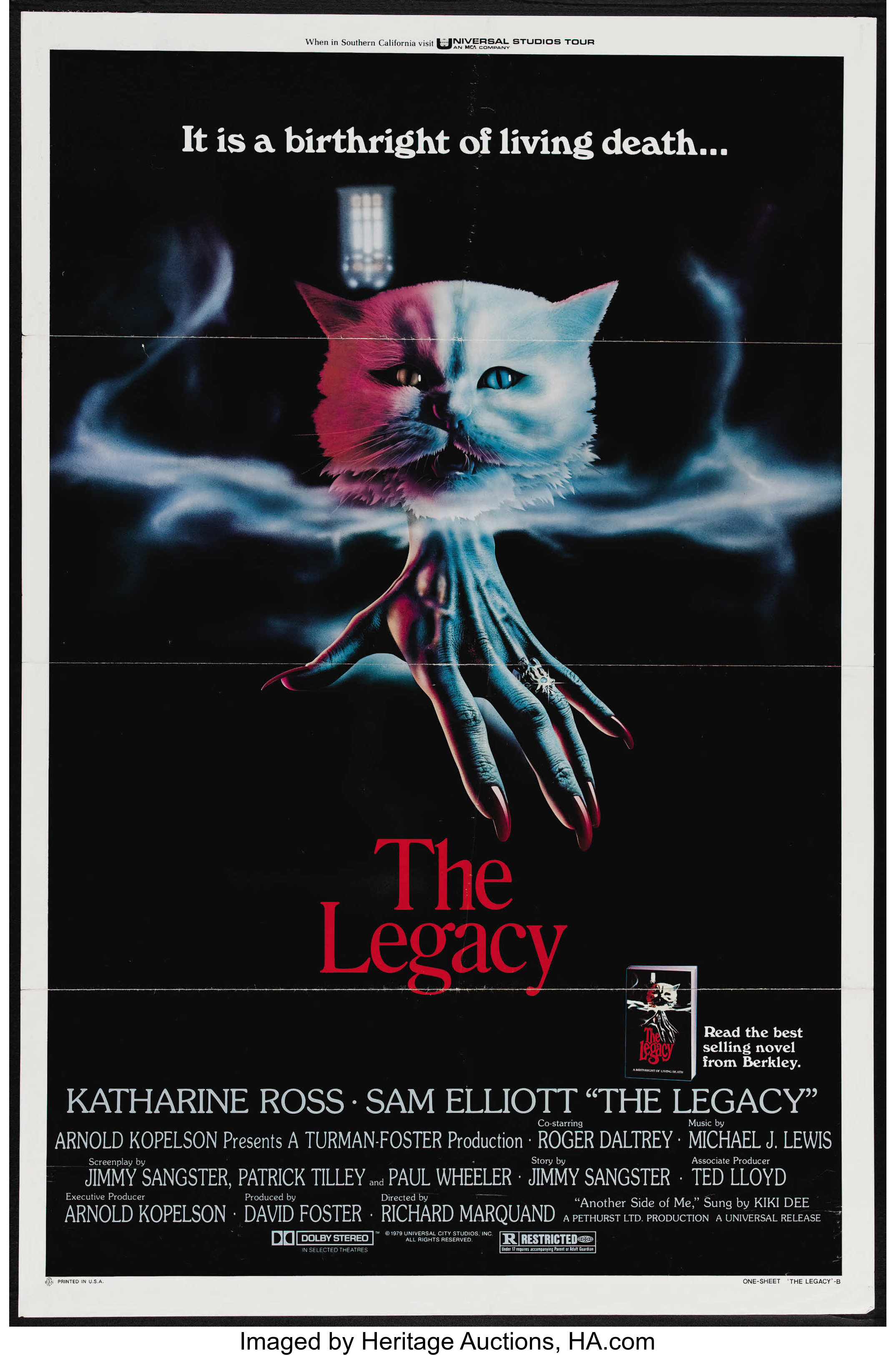 The Legacy (Universal, 1978). One Sheet (27" X 41"). Six powerful | Lot ...
