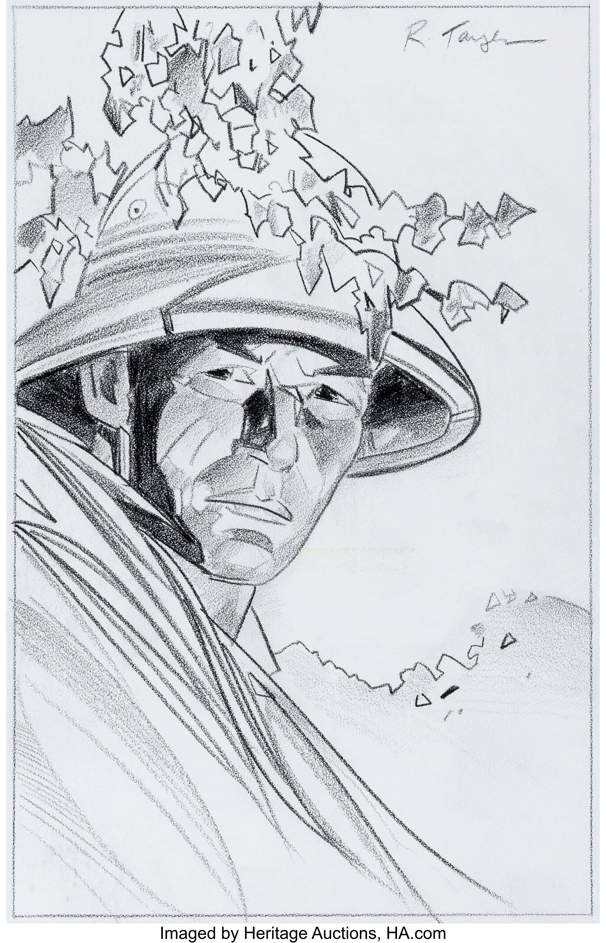 R. G. Taylor - Explorer Illustration Original Art (undated). ... | Lot ...