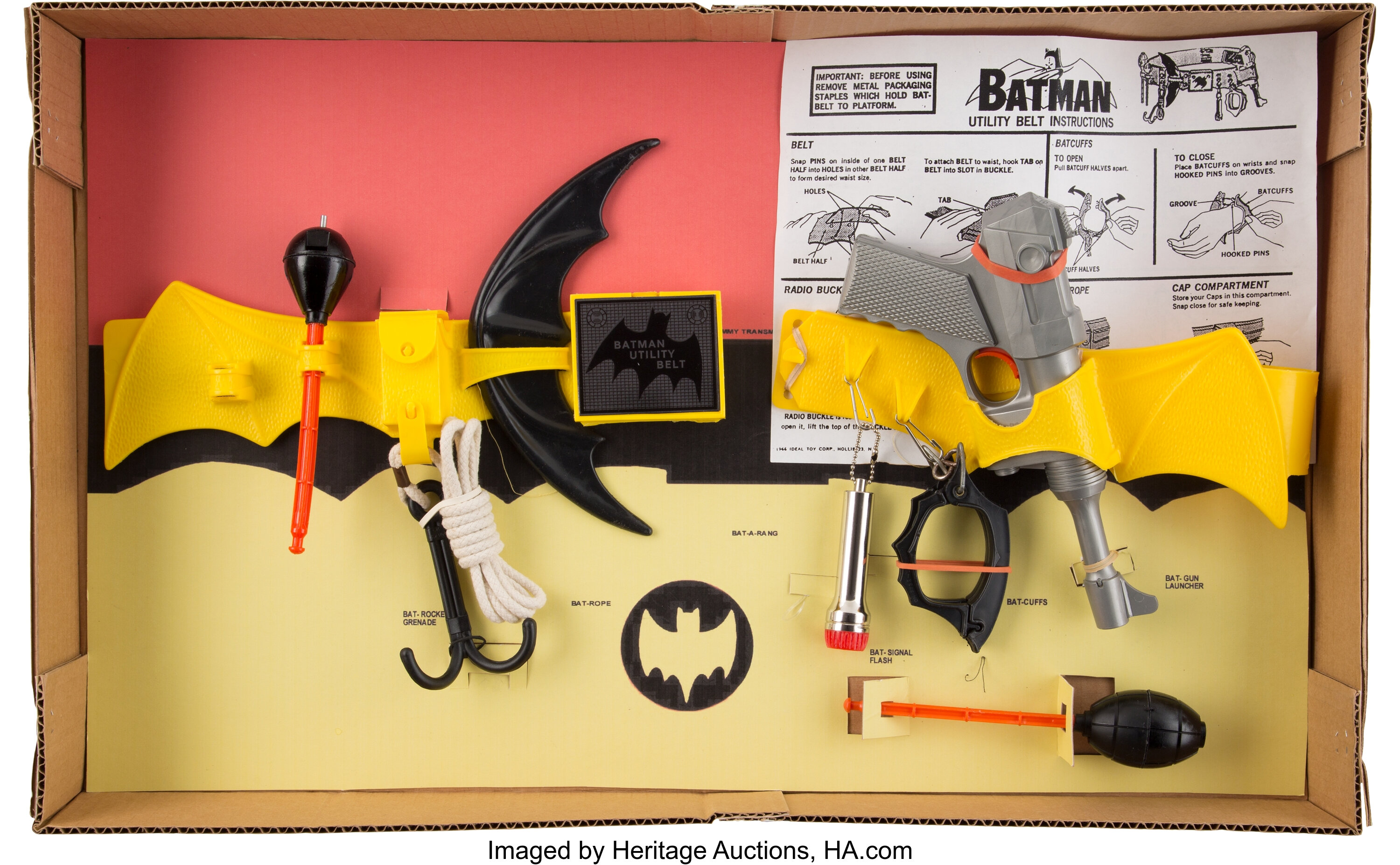 Vintage Near Complete Official Batman Utility Belt Crime Fighting | Lot ...
