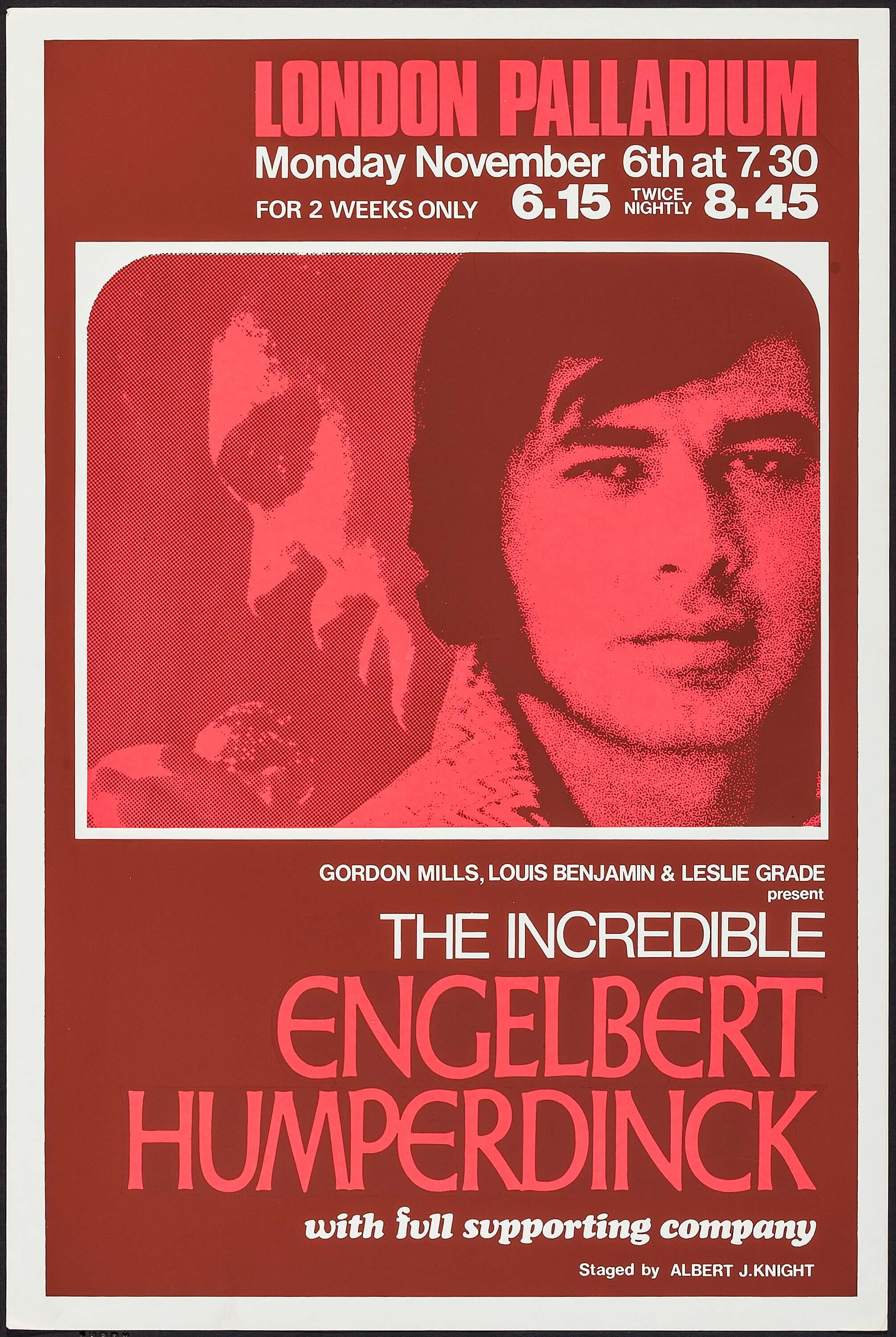 Engelbert Humperdinck Concert Poster Lot (Various, 1970s). Concert ...