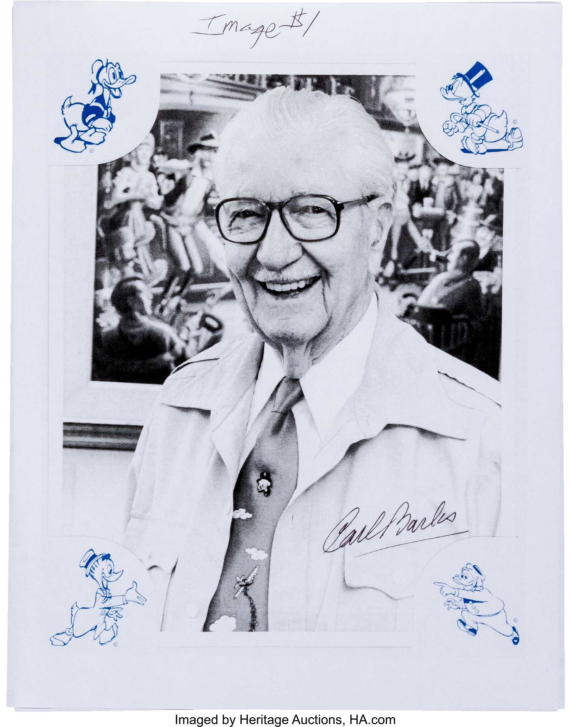 Carl Barks Limited Edition Signed Photograph #447/1092 (Diamond | Lot ...
