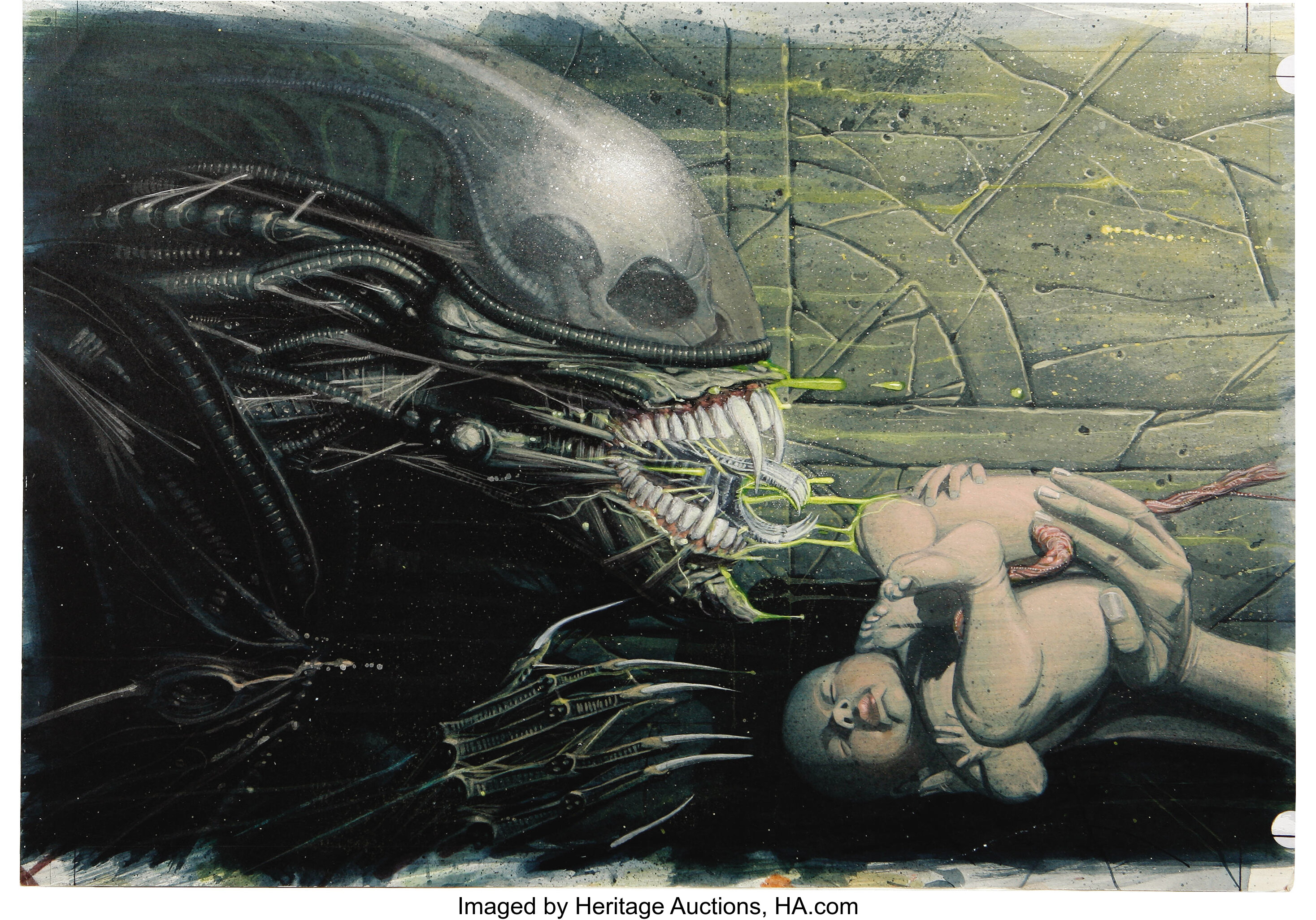 Paul Johnson - Aliens: Sacrifice Splash Page Original Art (Dark | Lot ...