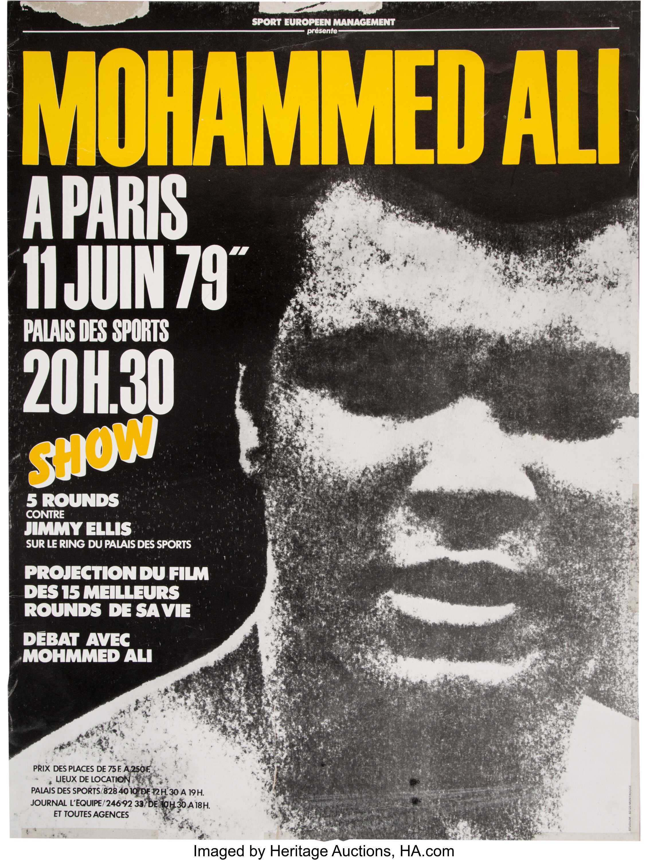 1979 Muhammad Ali vs. Jimmy Ellis Exhibition Fight Poster.... | Lot ...