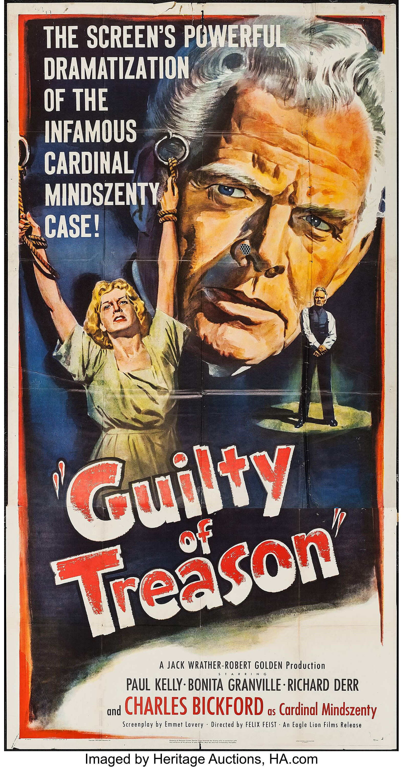 Guilty of Treason (Eagle Lion, 1950). Three Sheet (41" X 80"). | Lot ...