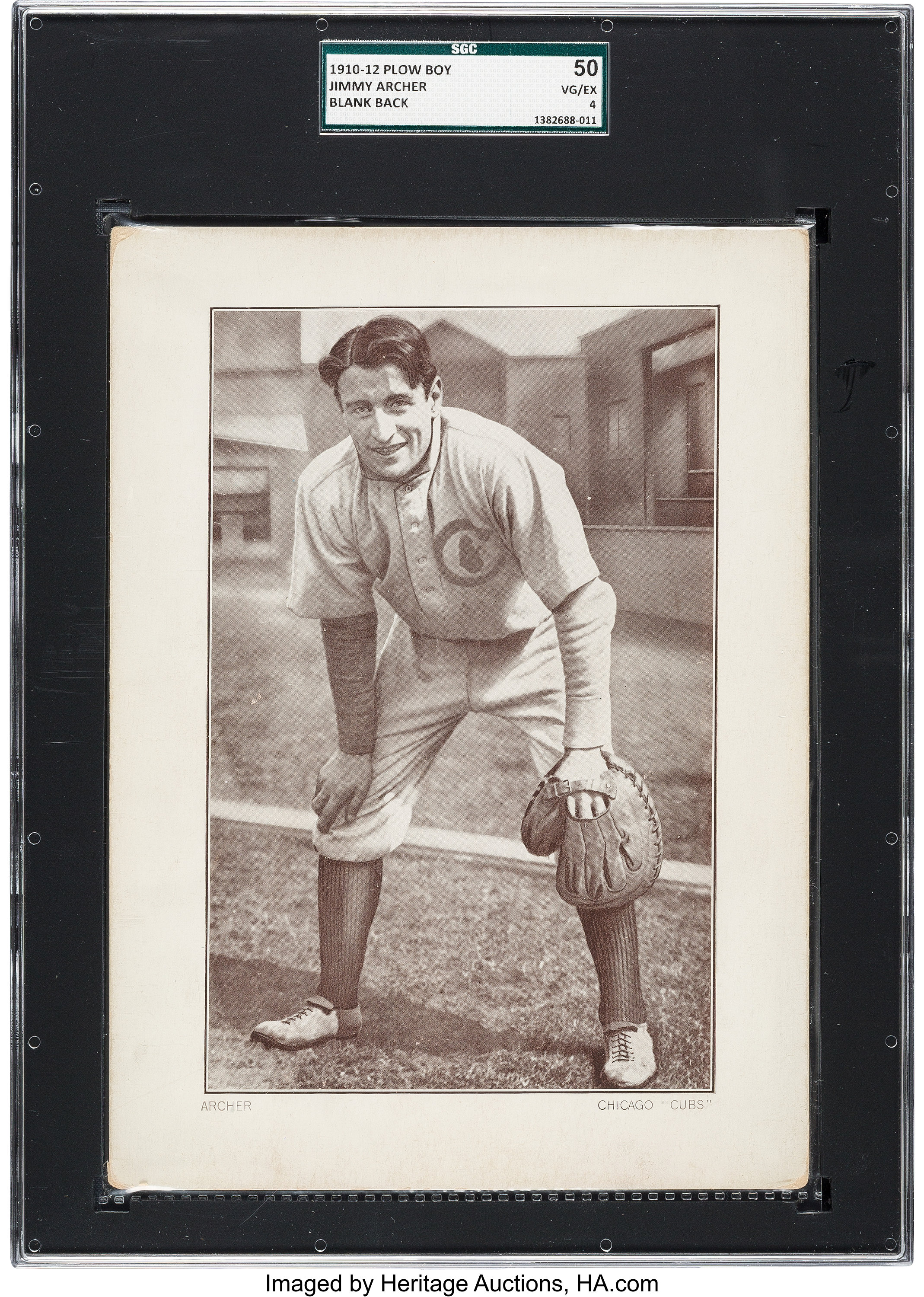 1910-12 Plow Boy Jimmy Archer (Blank Back) SGC 50 VG/EX 4 - The | Lot ...
