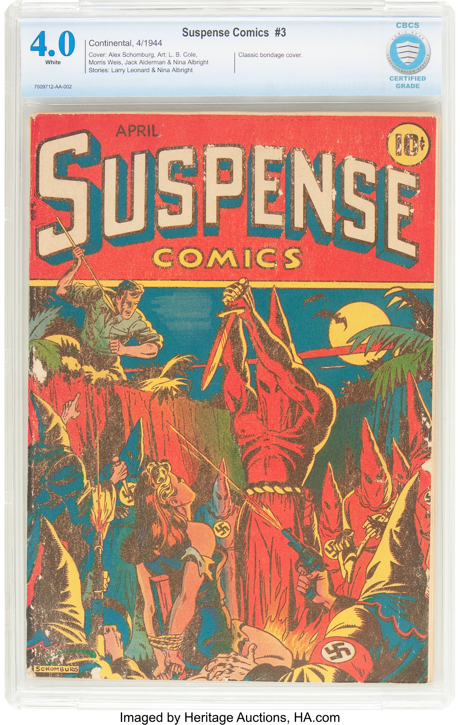 Suspense Comics #3 (Continental Magazines, 1944) CBCS VG 4.0 White ...