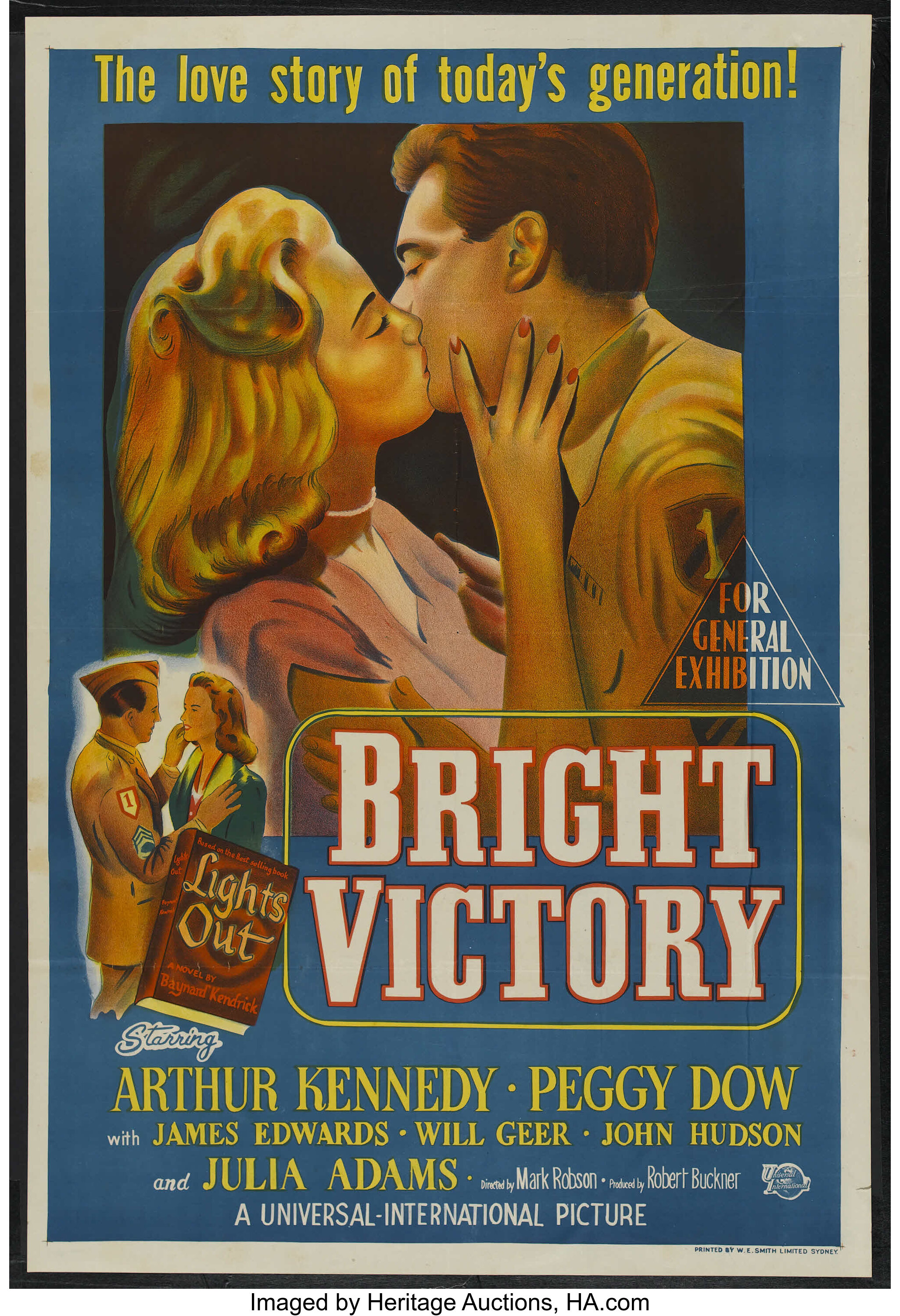 Bright Victory (Universal International, 1951). Australian One | Lot ...