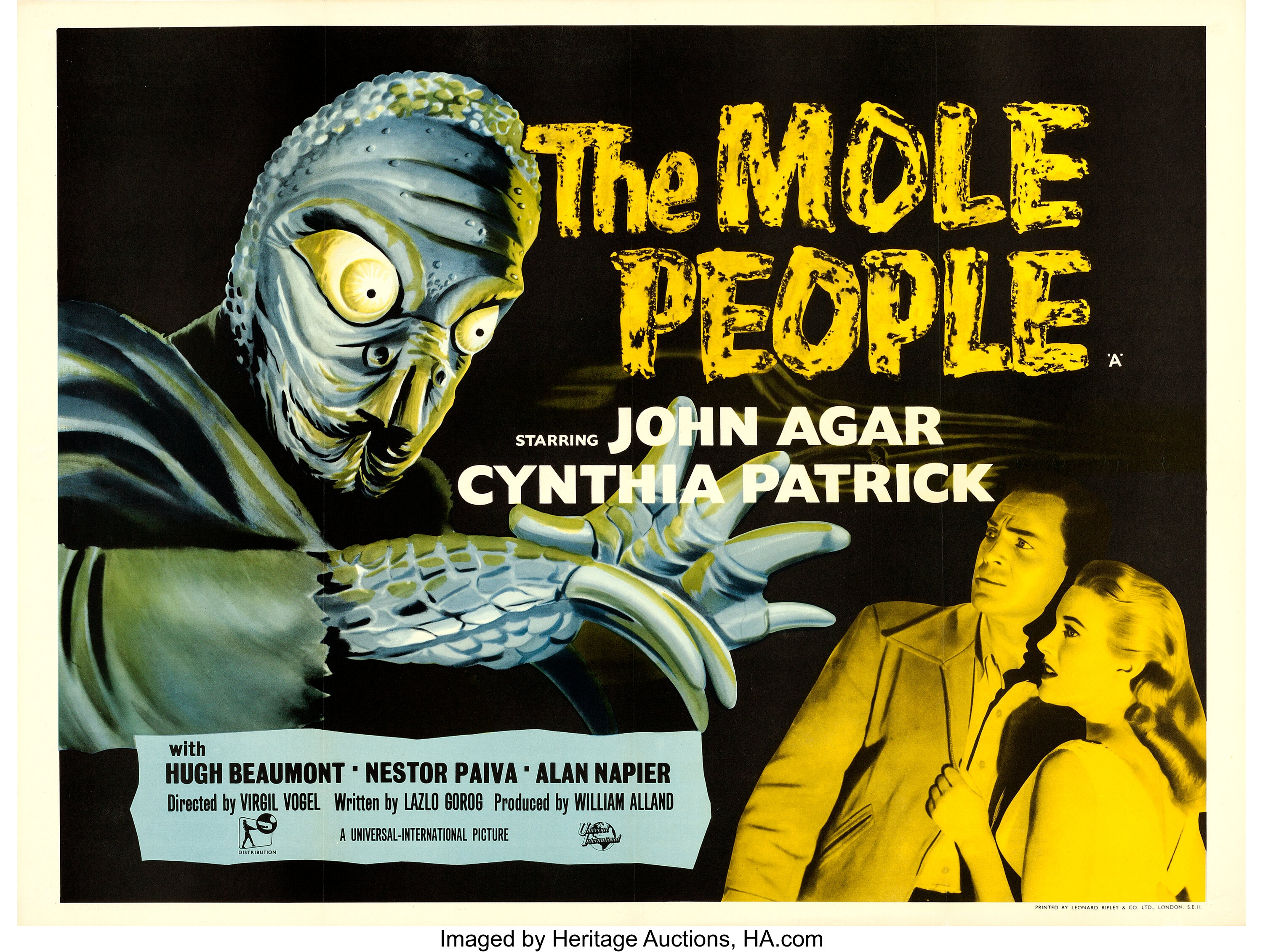 The Mole People (Universal International, 1956). British Quad (30 ...